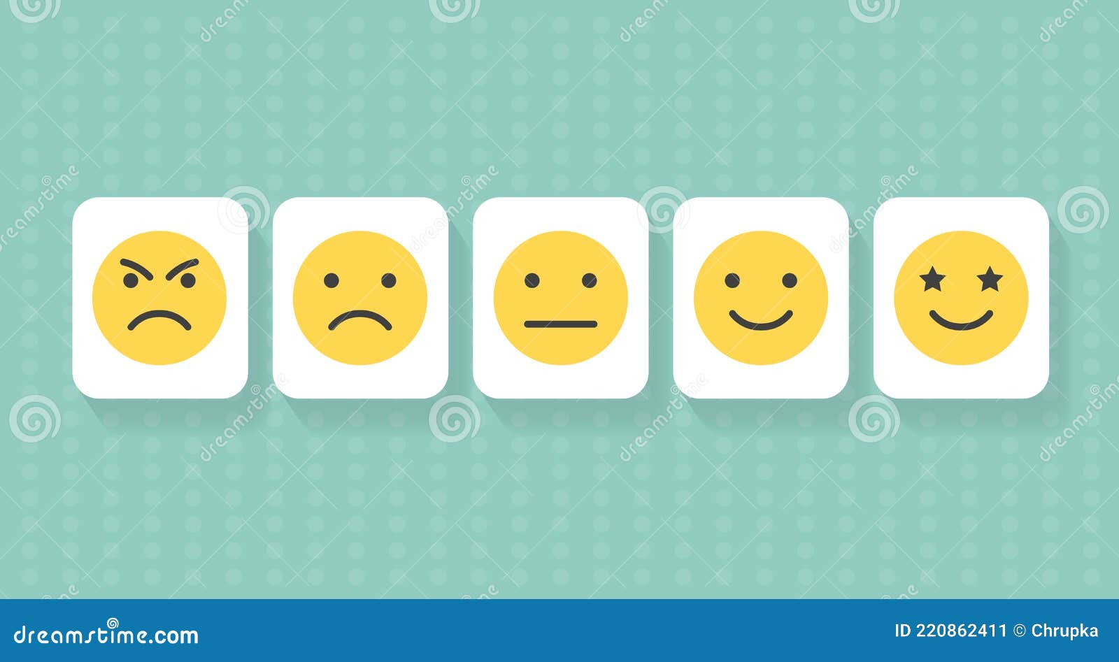Customer Review Emoticons Feedback Stock Vector - Illustration of guest ...