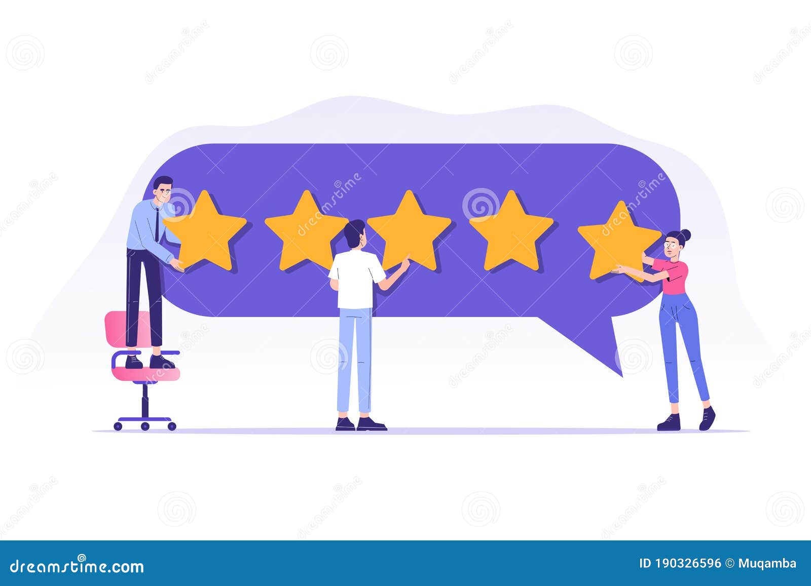 Customer Review or Feedback Concept. People Giving Five Star Feedback ... Customer Review or Feedback Concept. People Giving Five Star Feedback ...