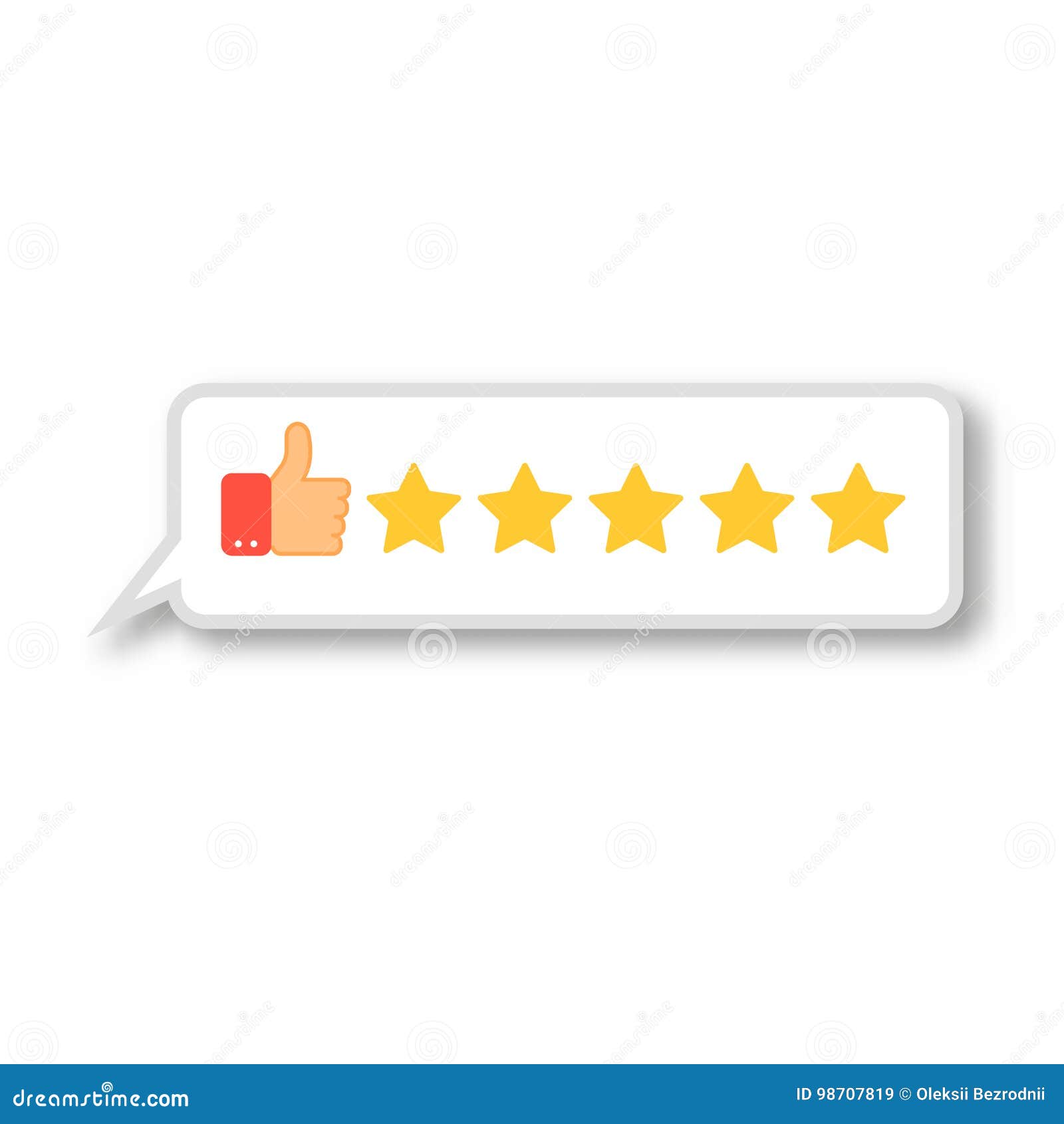 Customer Review Give a Five Star Stock Vector - Illustration of ...