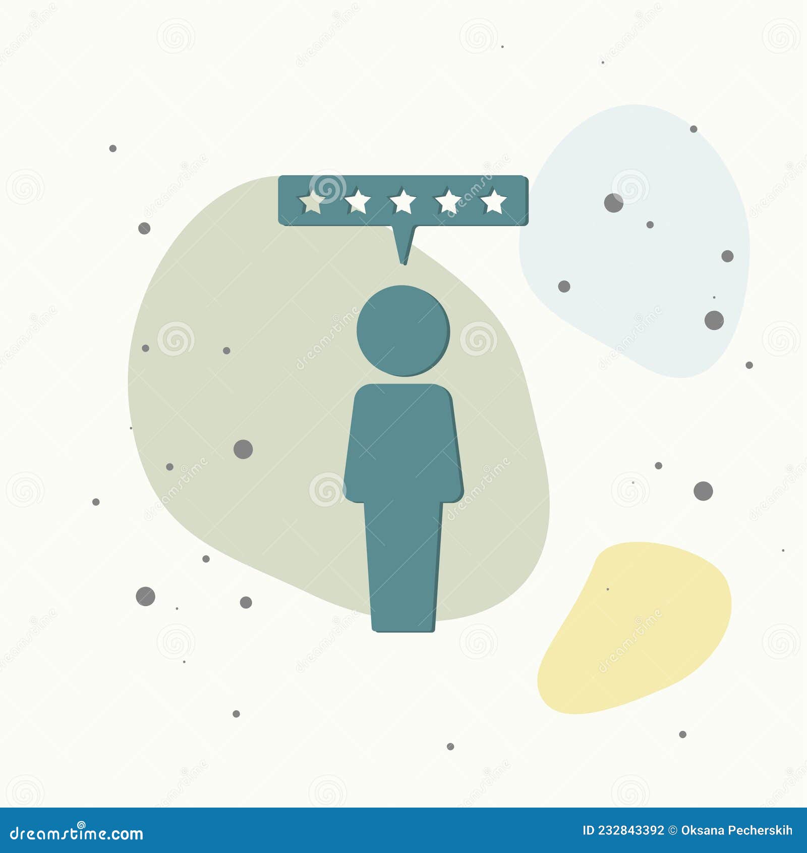 Customer Review Icon. Raiting and Feedback Illustration on Multicolored ...