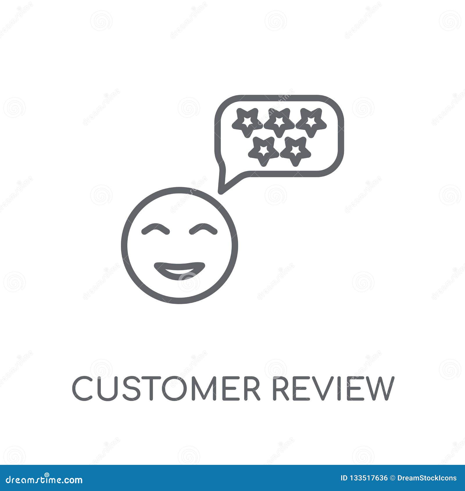 Customer Review Linear Icon. Modern Outline Customer Review Logo Stock ...