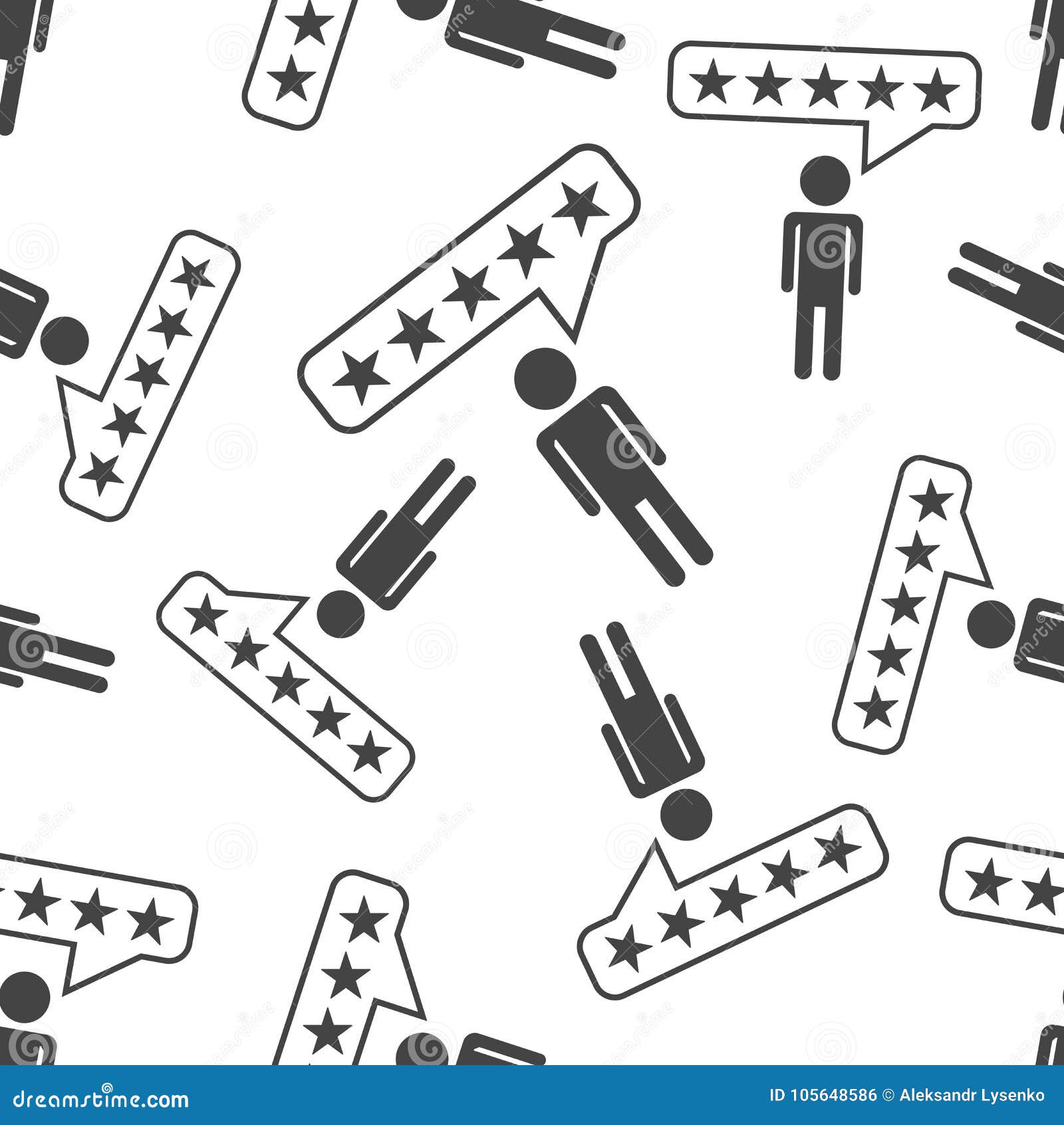 Customer Reviews, Rating, User Feedback Seamless Pattern Background ...