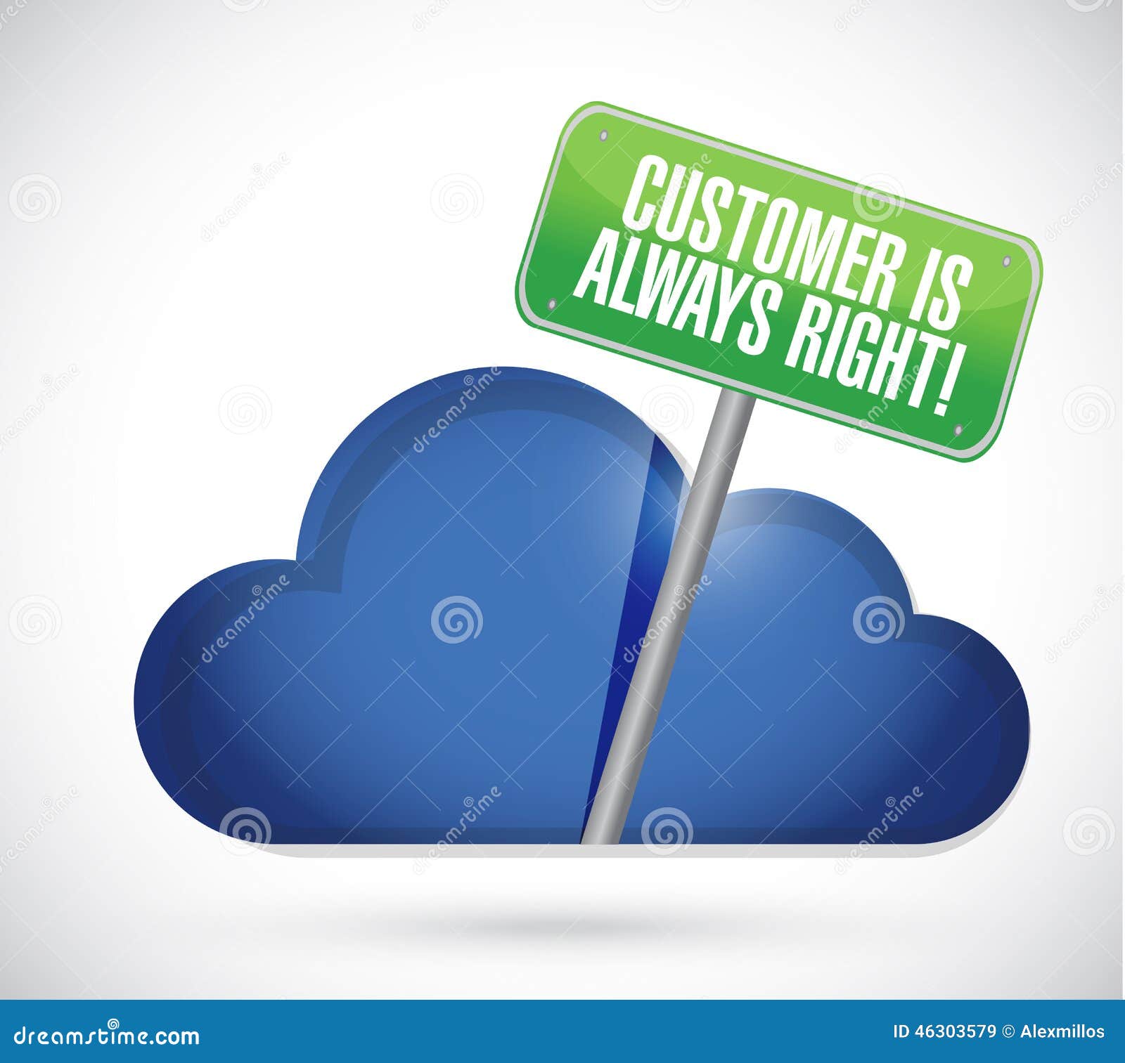 Customer is always Right Cloud Illustration Stock Illustration ...