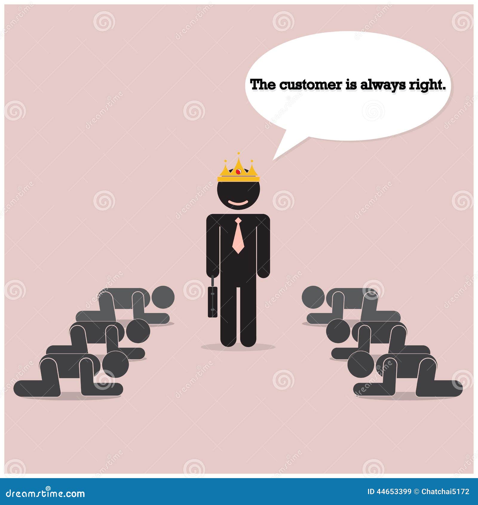 The Customer is always Right Concept. Businesss Comic Symbol Stock ...