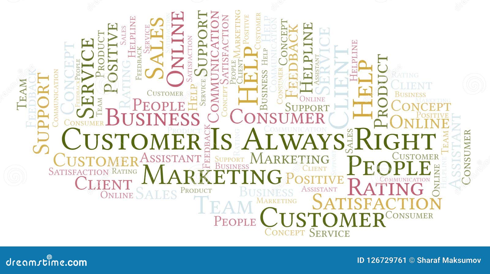 Customer is always Right Word Cloud. Stock Illustration - Illustration ...