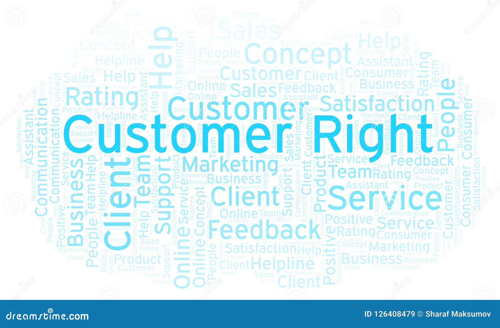 Customer Right word cloud. stock illustration. Illustration of rating ...