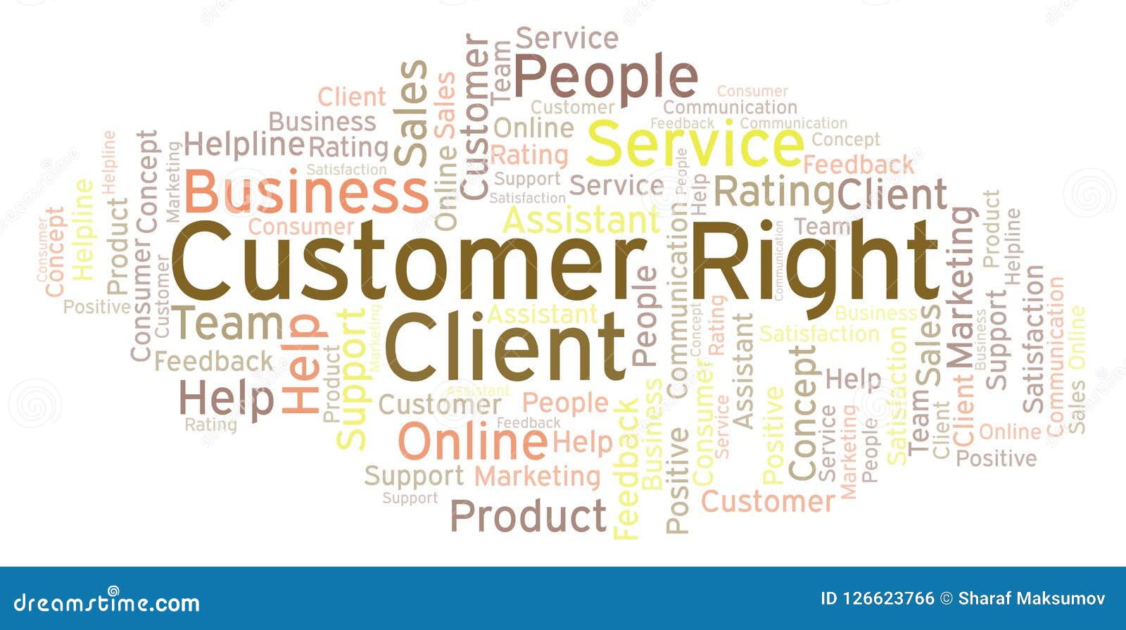 Customer Right word cloud. stock illustration. Illustration of cloud ...