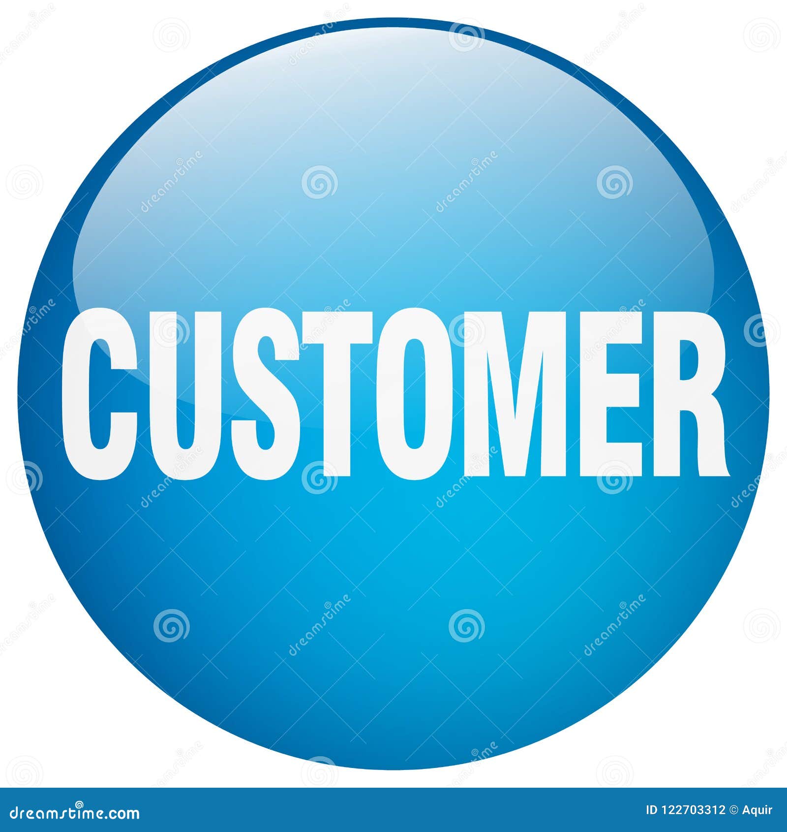 Customer button stock vector. Illustration of glass - 122703312