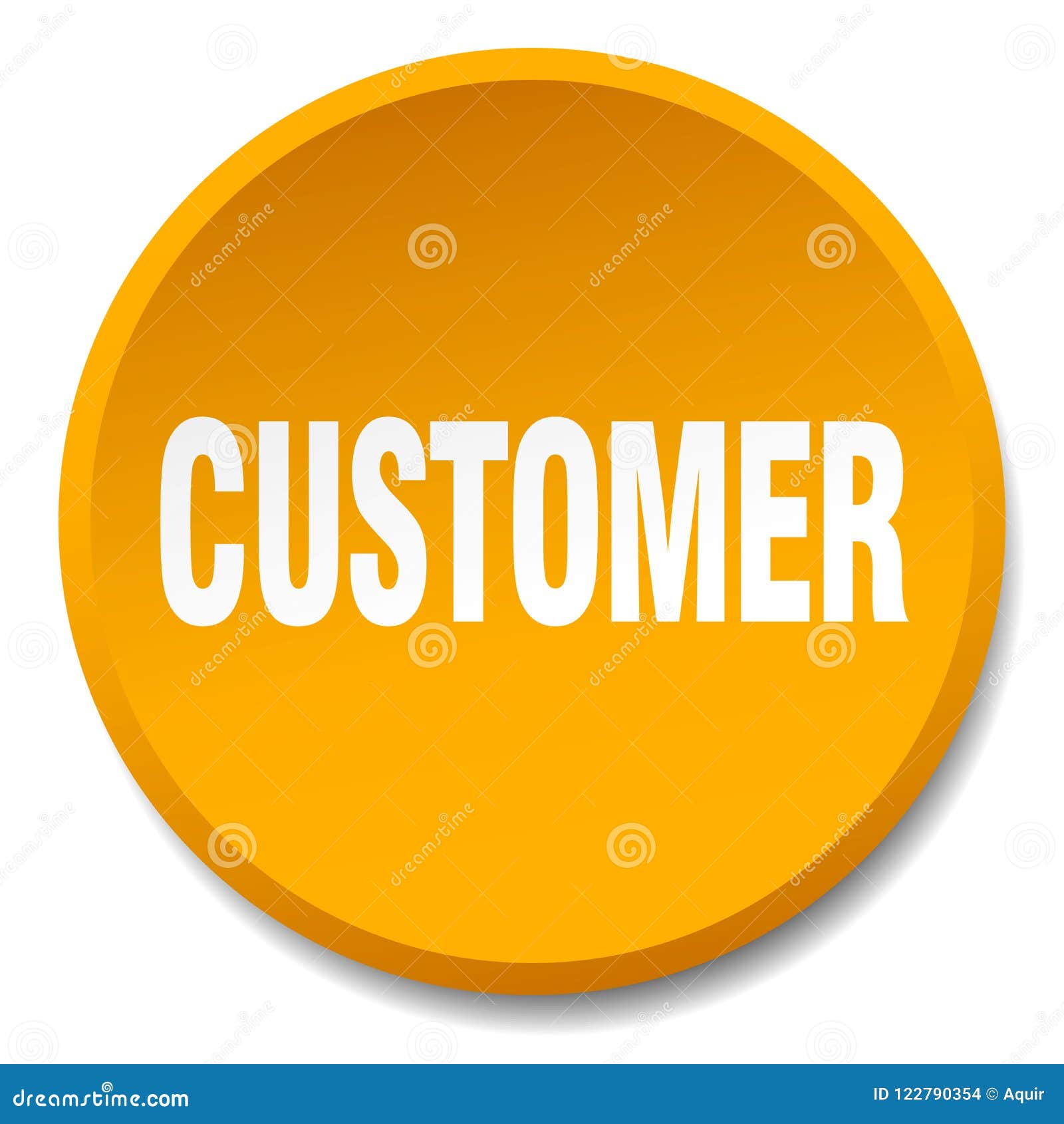 Customer button stock vector. Illustration of glass - 122790354