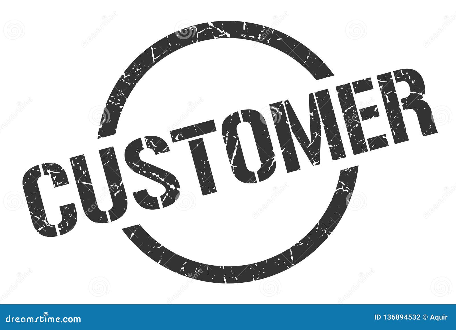 Customer stamp stock vector. Illustration of rubber - 136894532