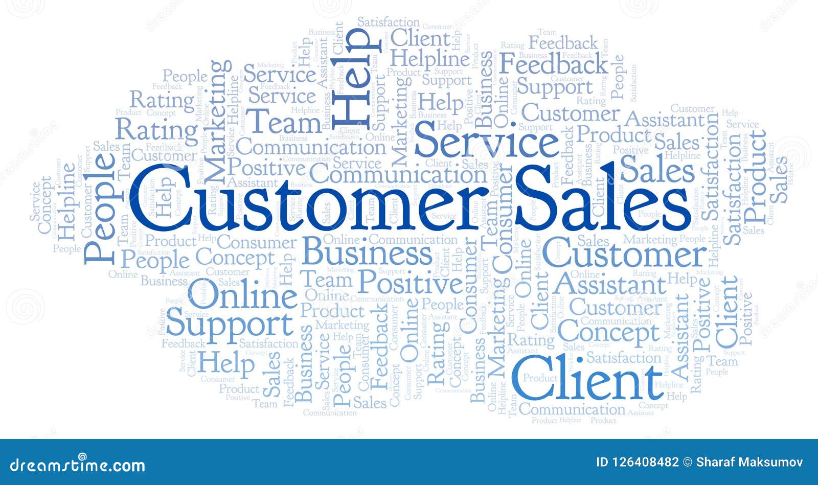 Customer Sales word cloud. stock illustration. Illustration of ...