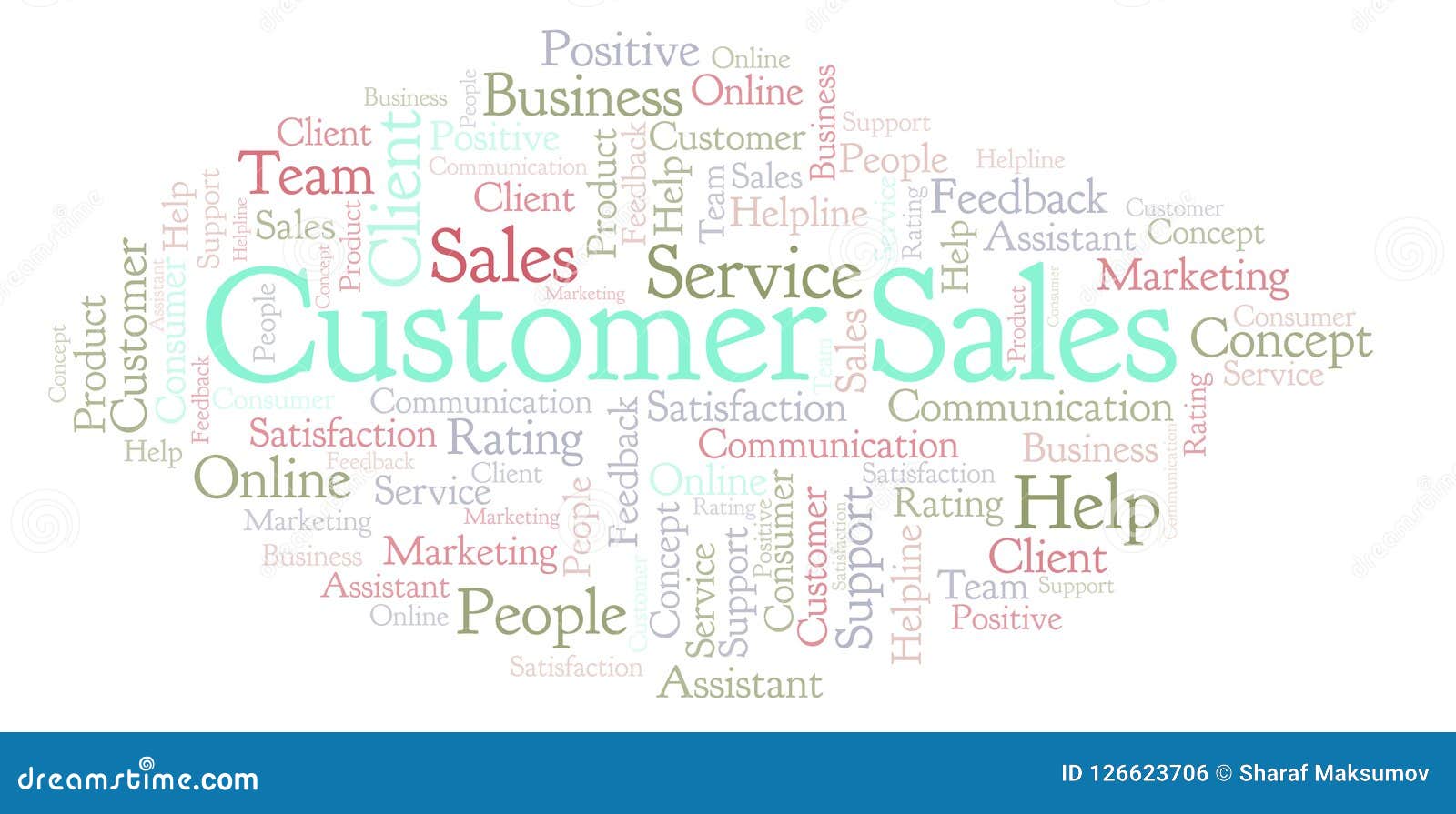 Customer Sales word cloud. stock illustration. Illustration of rating ...