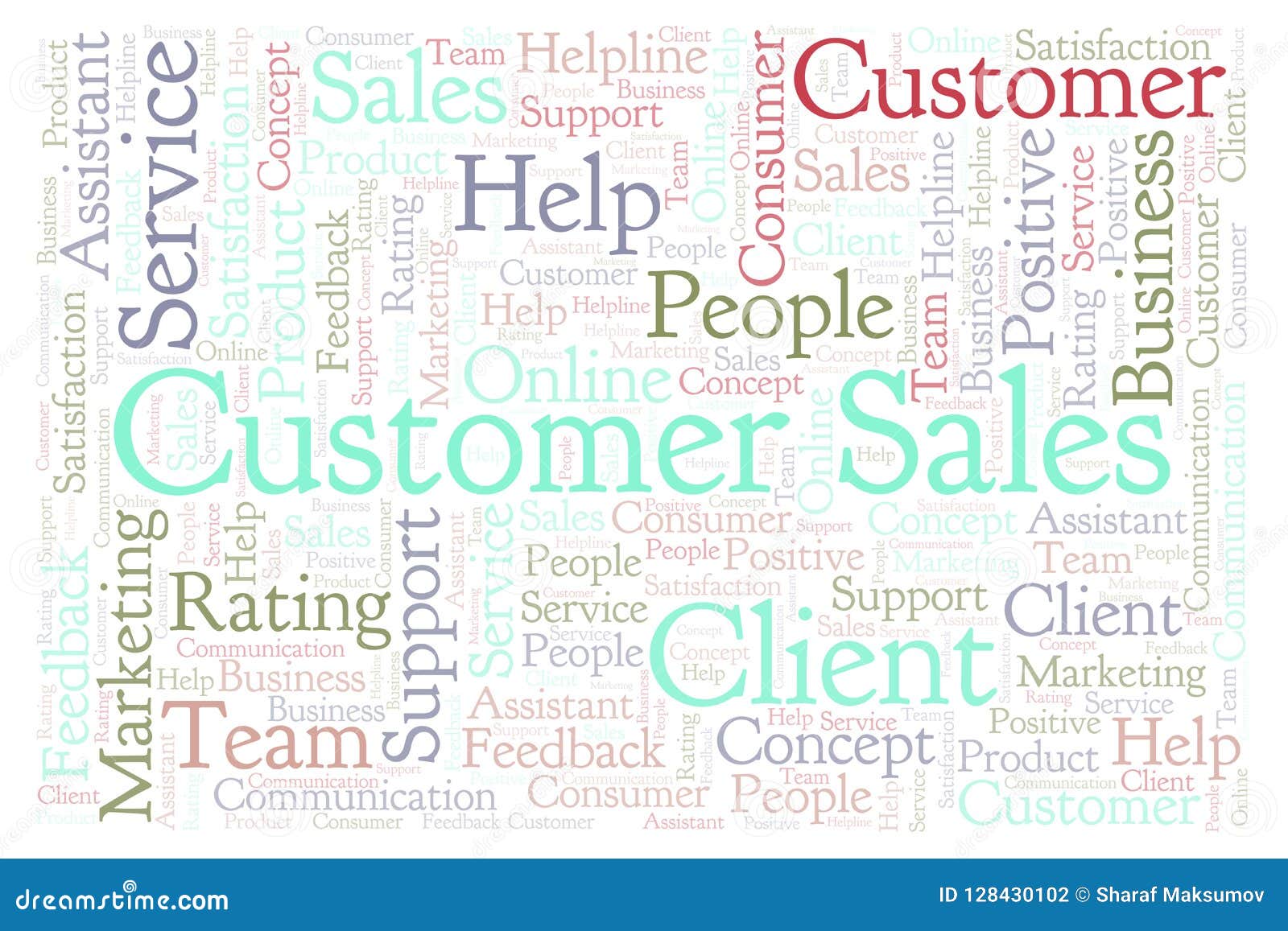Customer Sales word cloud. stock illustration. Illustration of help ...