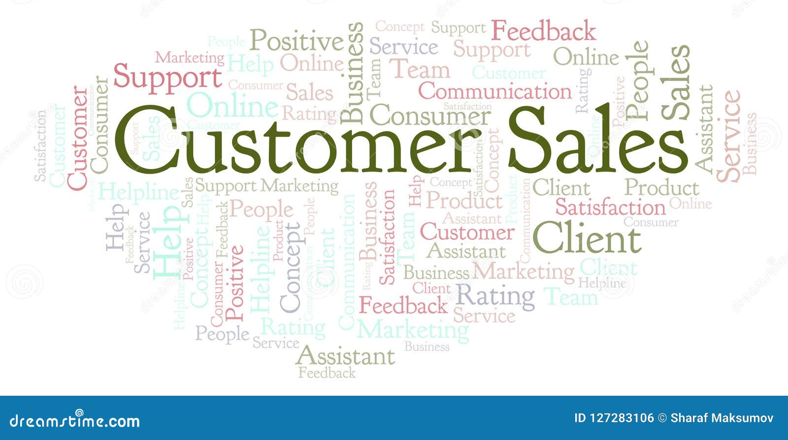 Customer Sales word cloud. stock illustration. Illustration of online ...