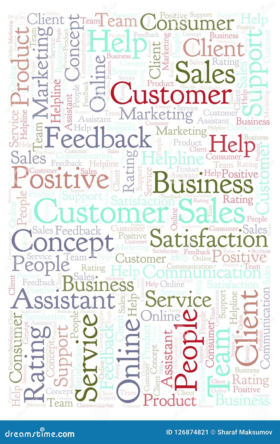 Customer Sales word cloud. stock illustration. Illustration of ...