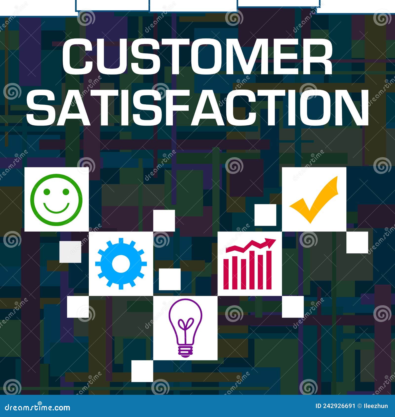 Customer Satisfaction Colorful Texture Business Symbols Stock ...