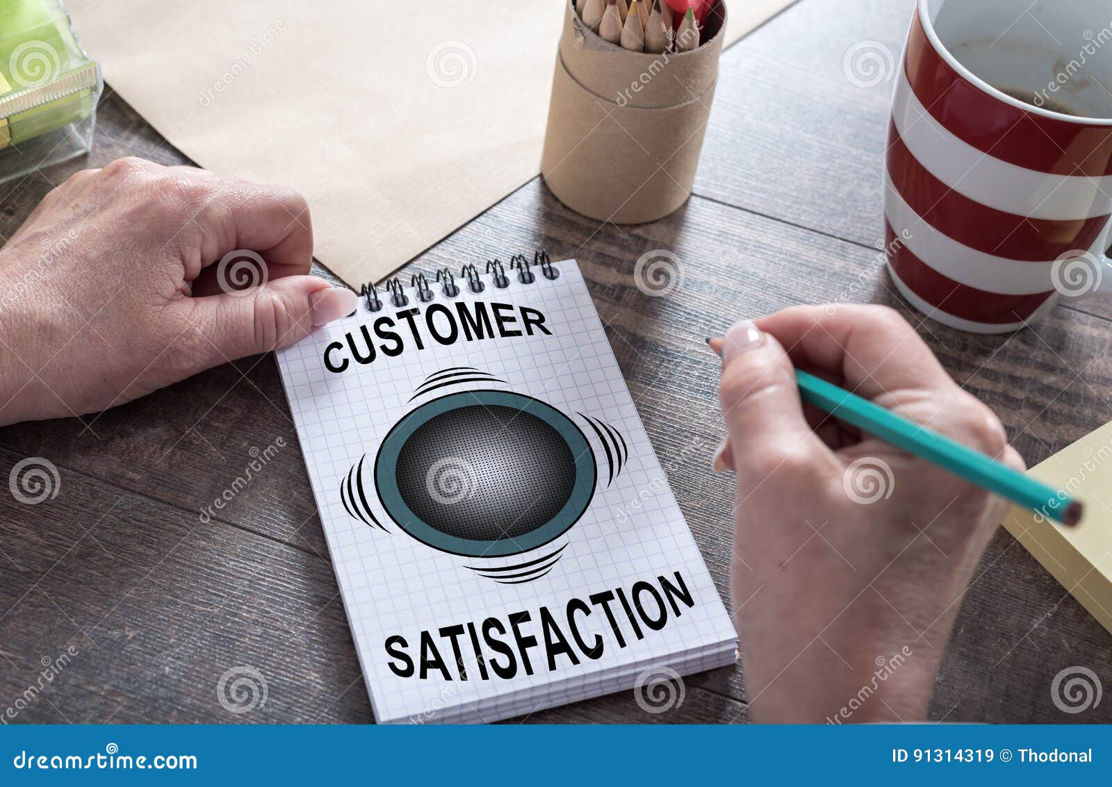Customer Satisfaction Concept on a Notepad Stock Image - Image of ...