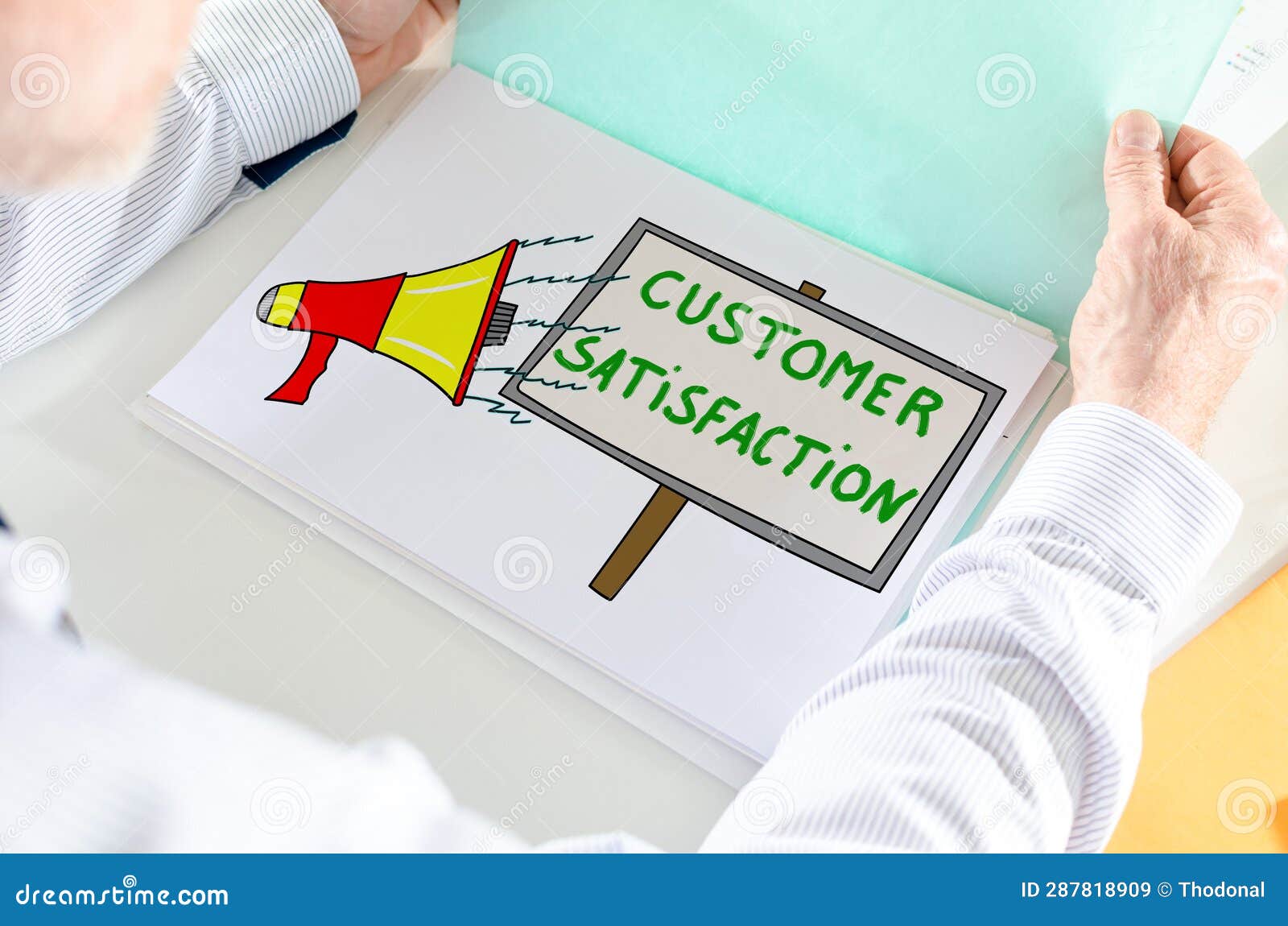 Customer Satisfaction Concept on a Paper Stock Image - Image of target ...