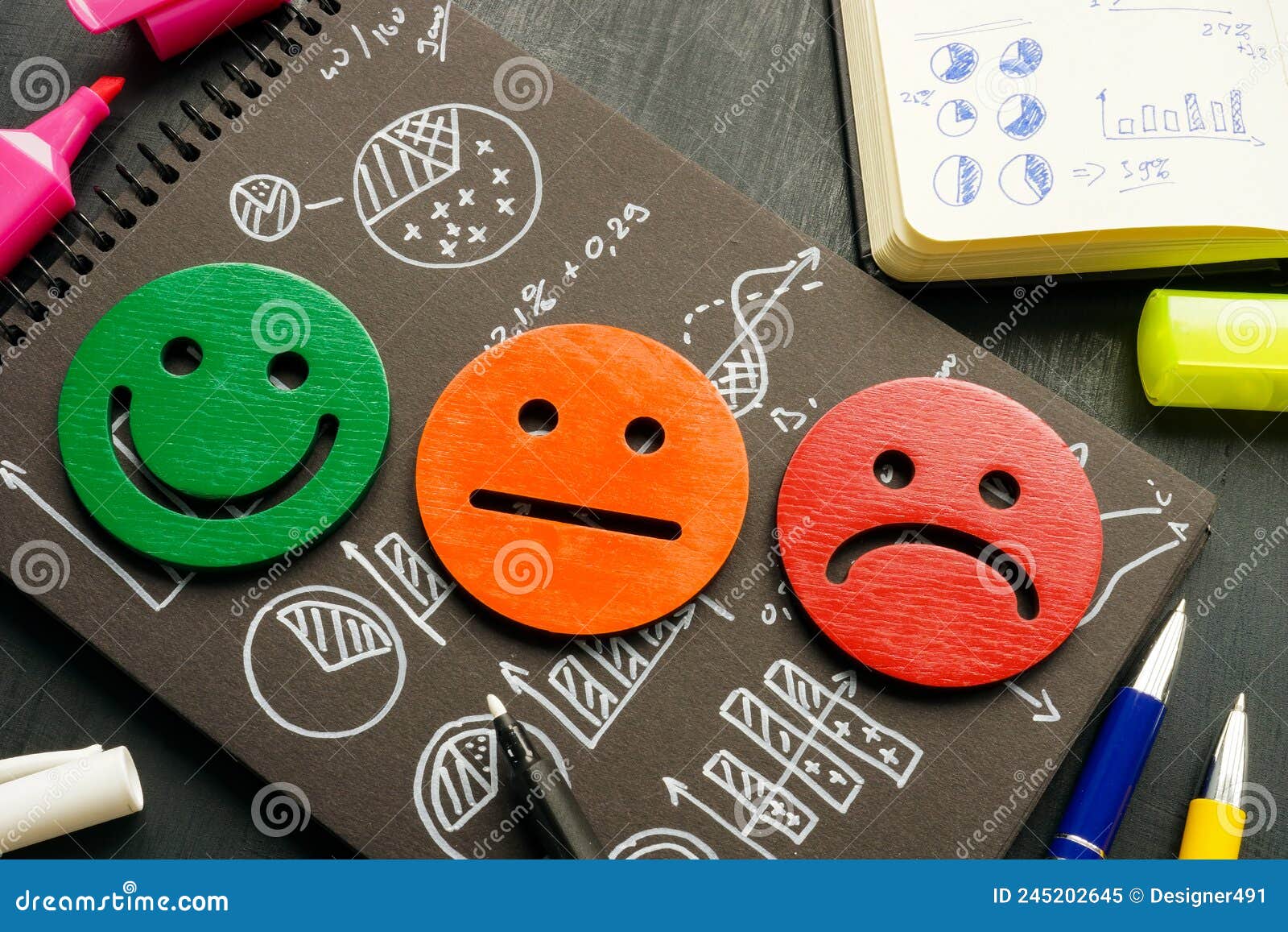 Customer Satisfaction Concept. Smiles on the Marketing Survey Data ...