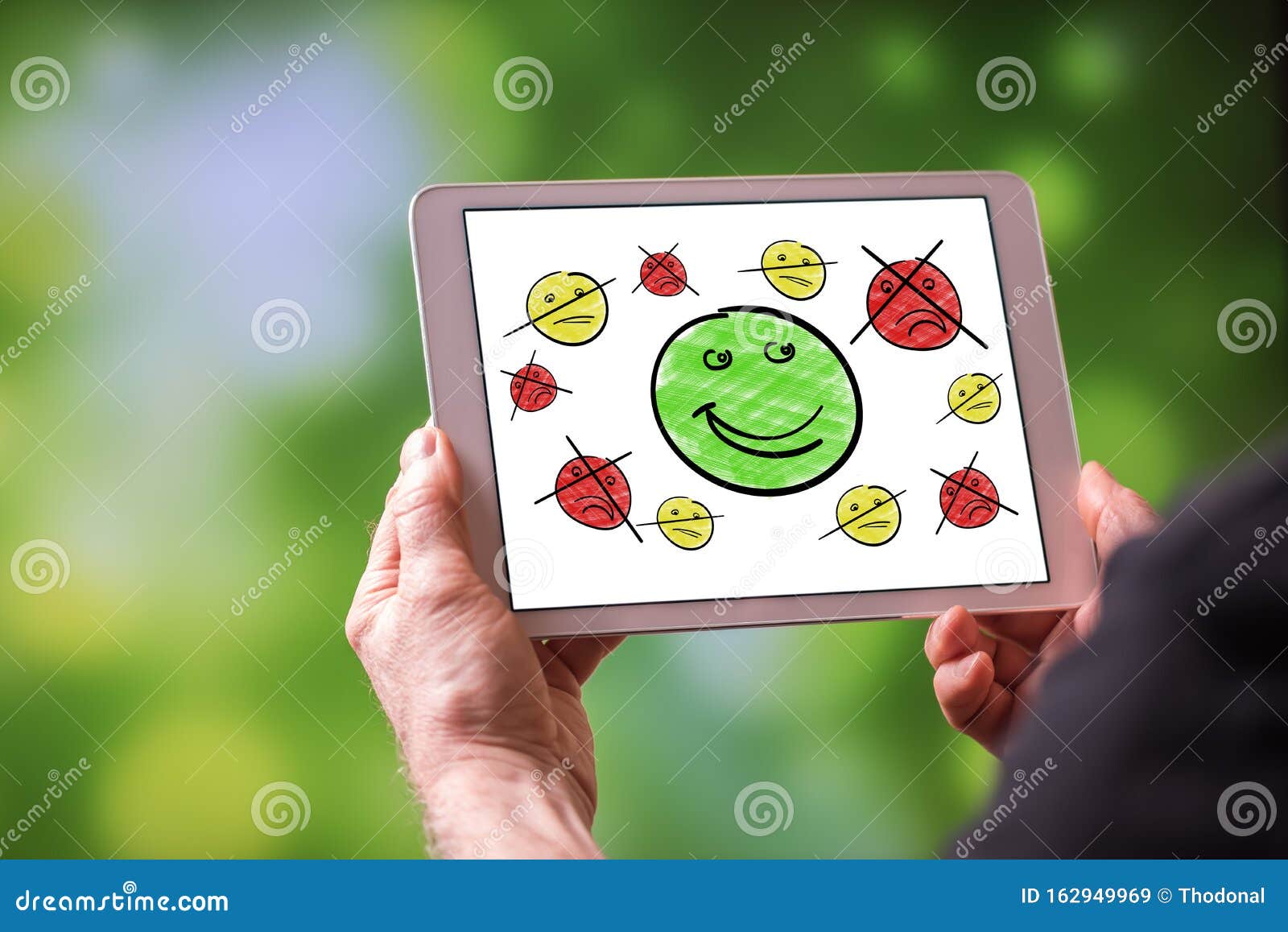 Customer Satisfaction Concept on a Tablet Stock Image - Image of ...