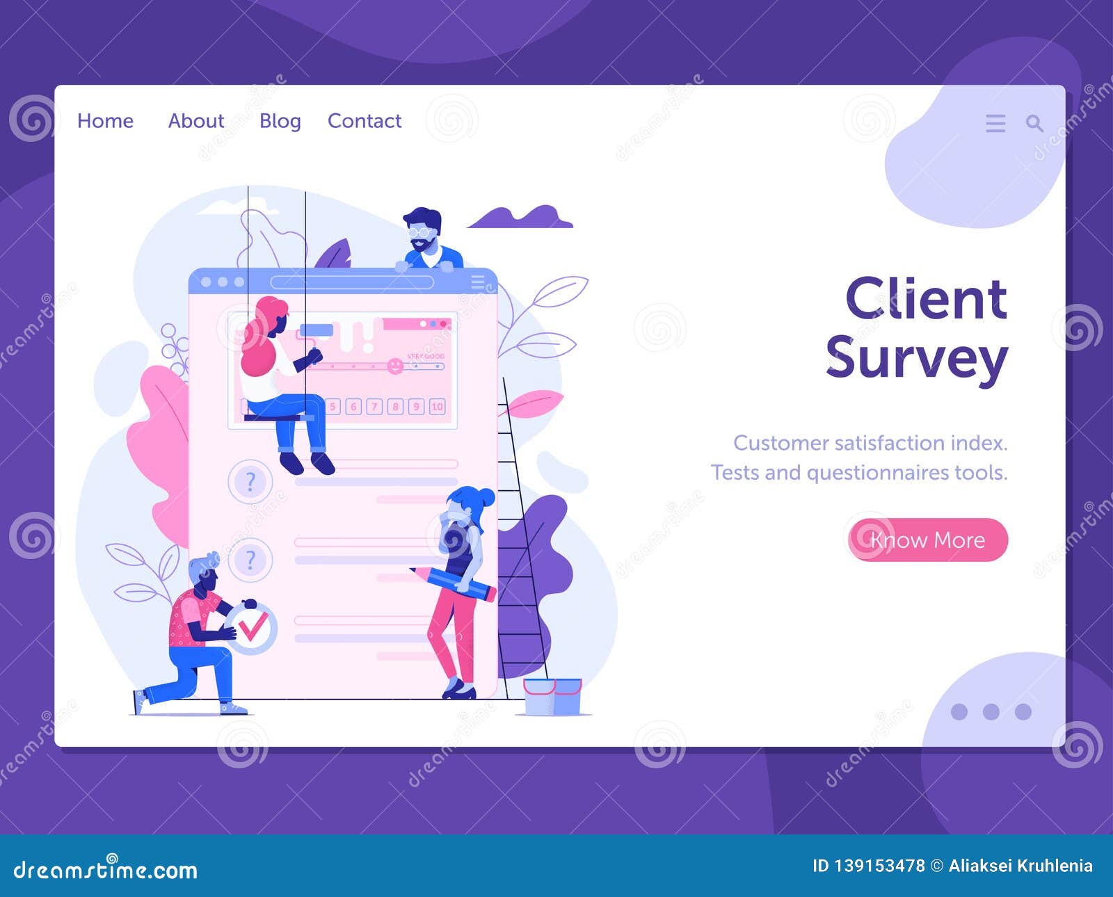 Customer Satisfaction Index Feedback Survey Stock Vector - Illustration ...