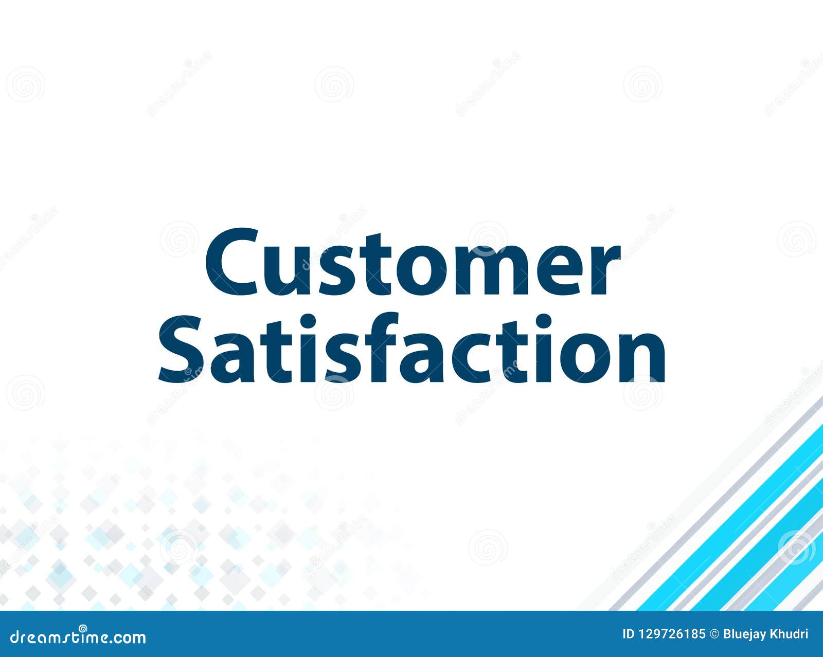 Customer Satisfaction Modern Flat Design Blue Abstract Background Stock ...
