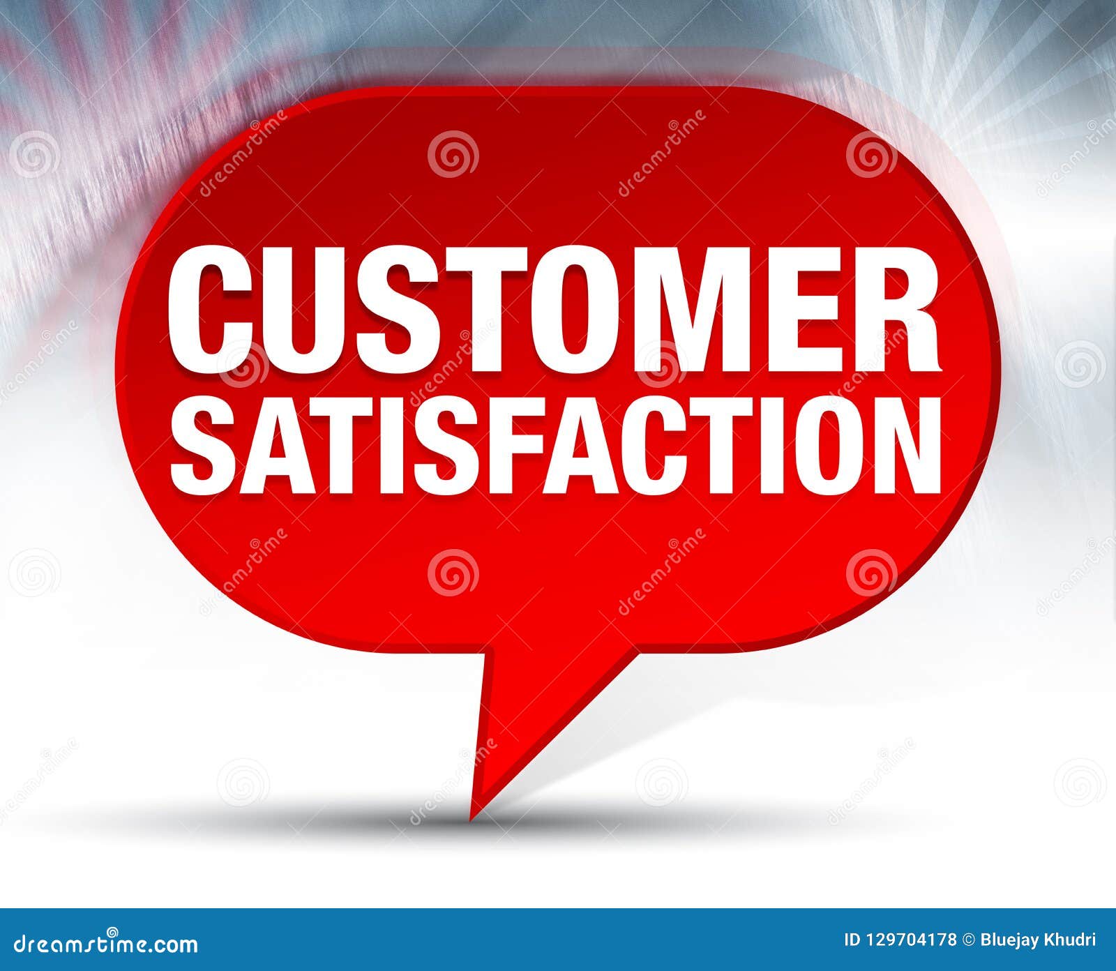 Customer Satisfaction Red Bubble Background Stock Illustration ...