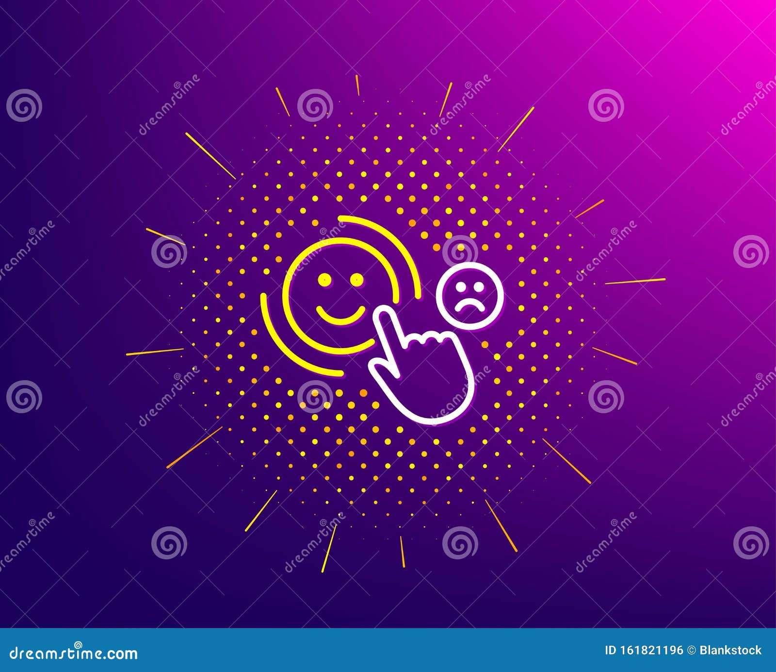 Customer Satisfaction Line Icon. Positive Feedback Sign. Vector Stock ...