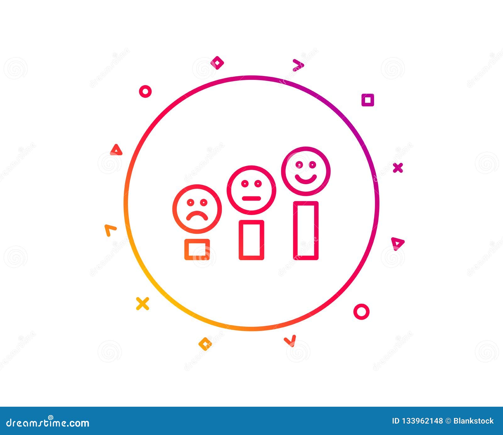 Customer Satisfaction Line Icon. Positive Feedback Sign. Vector Stock ...