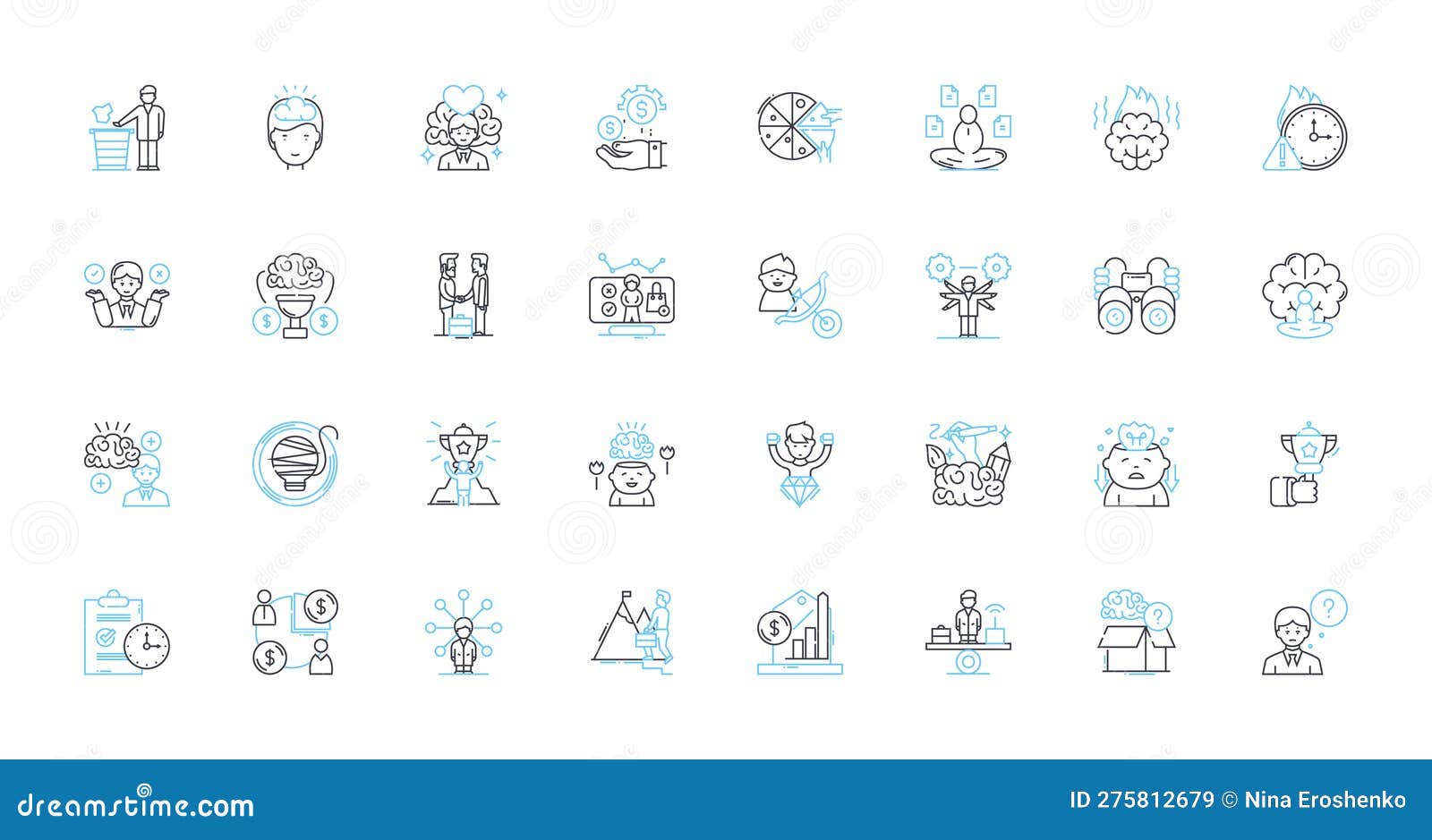 Customer Satisfaction Linear Icons Set. Feedback, Loyalty, Quality ...
