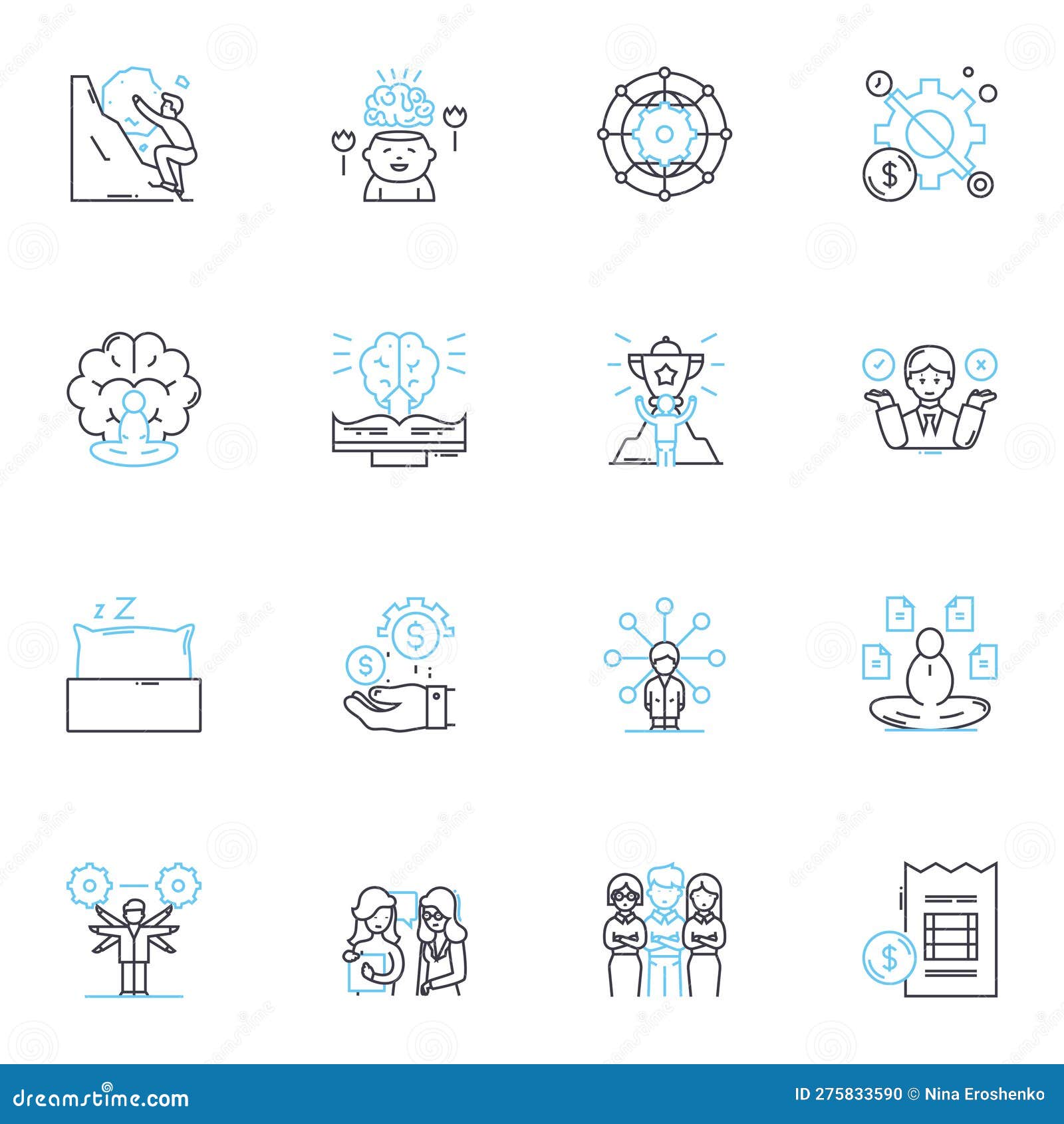Customer Satisfaction Linear Icons Set. Feedback, Loyalty, Quality ...