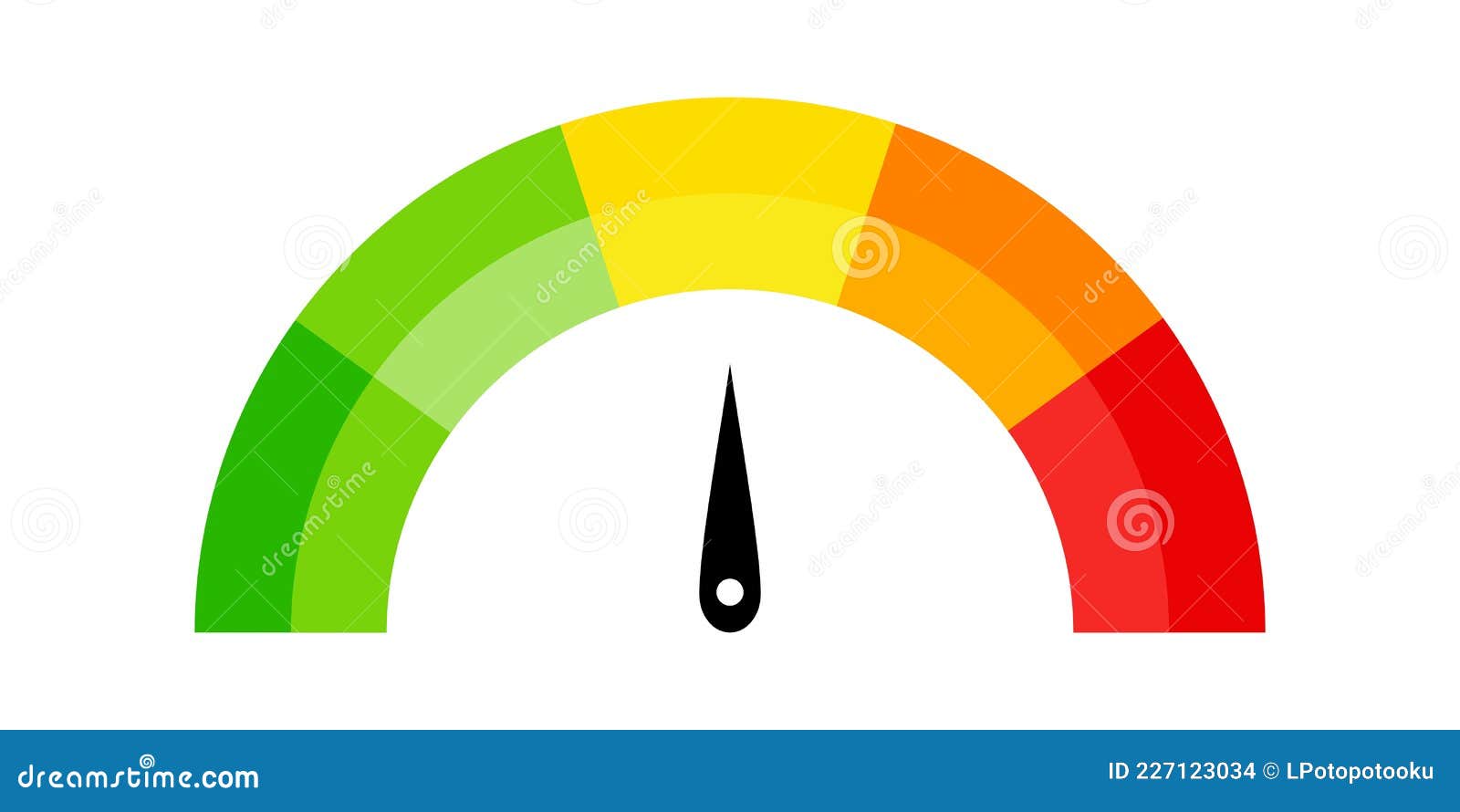 Bar Of Meter With Progress Level From Red To Green Measure Ruler