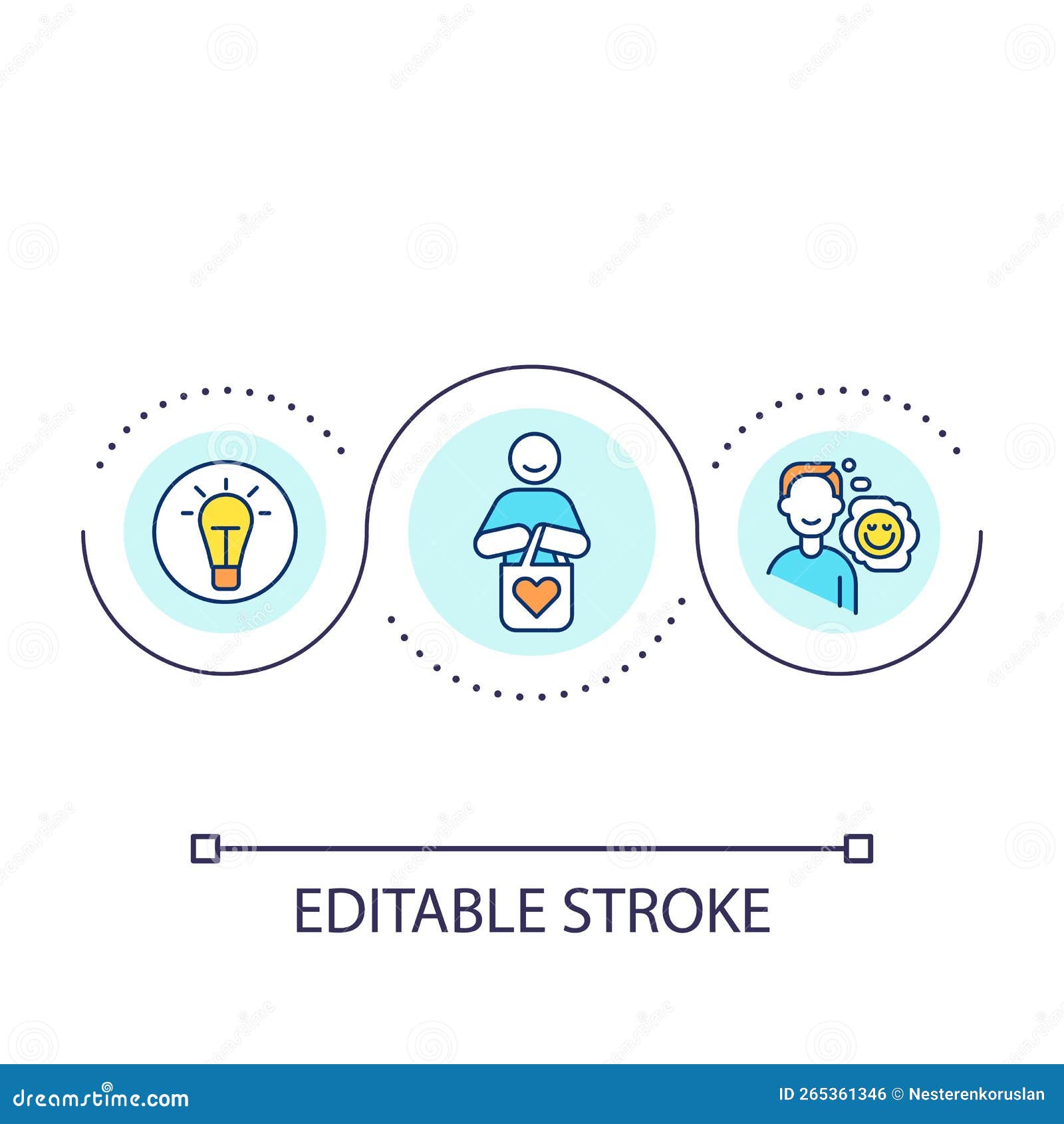 Customer Satisfaction Priority Loop Concept Icon Stock Illustration - Illustration of service ...