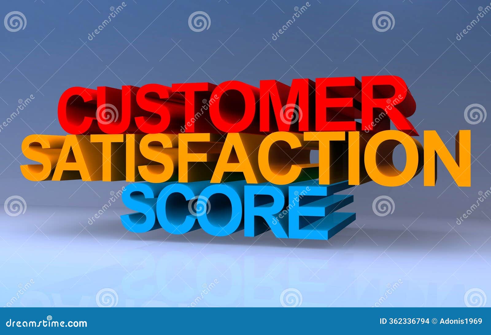Customer Satisfaction Score on Blue Stock Illustration - Illustration ...