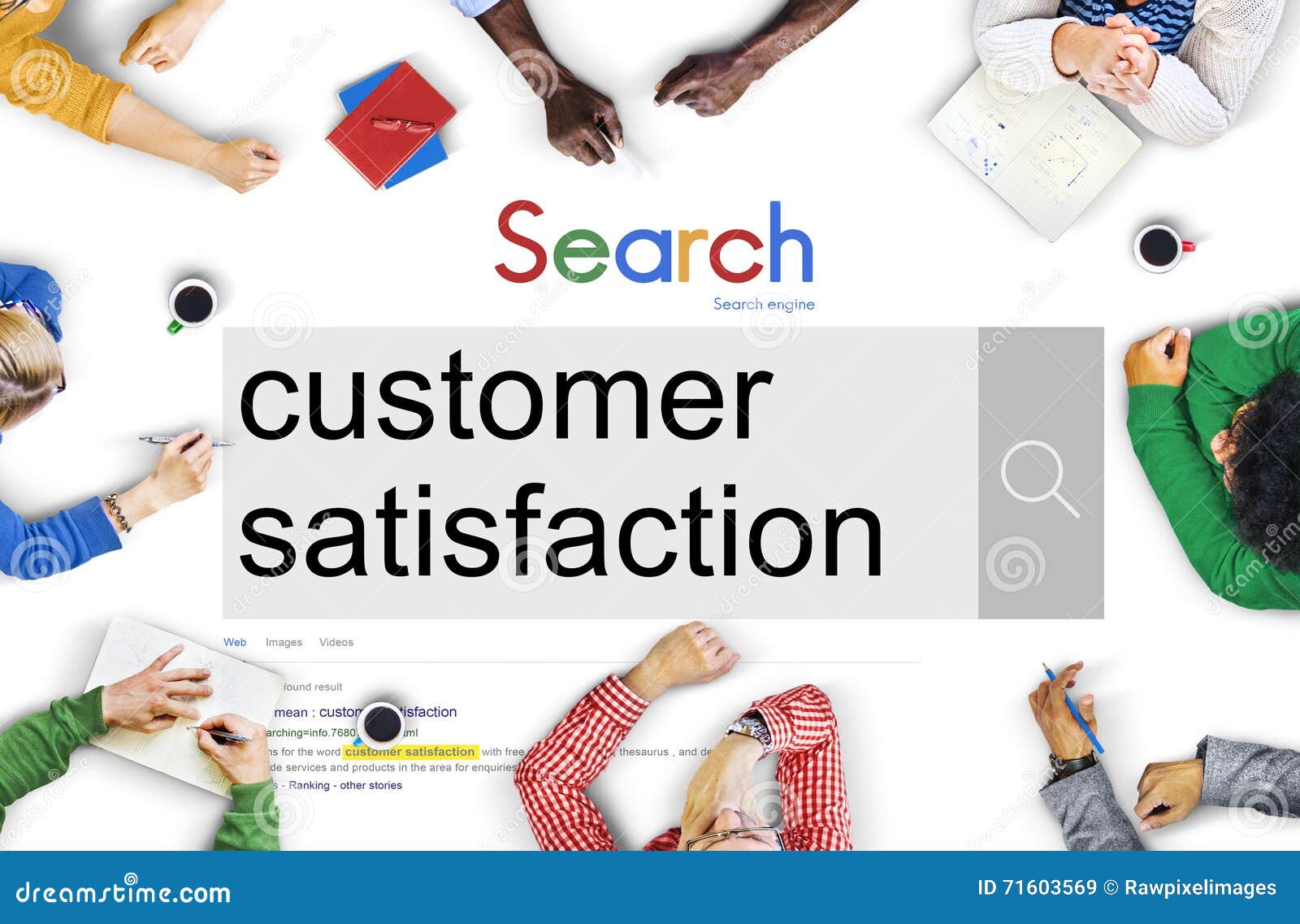 Customer Satisfaction Services Satisfied Concept Stock Illustration ...
