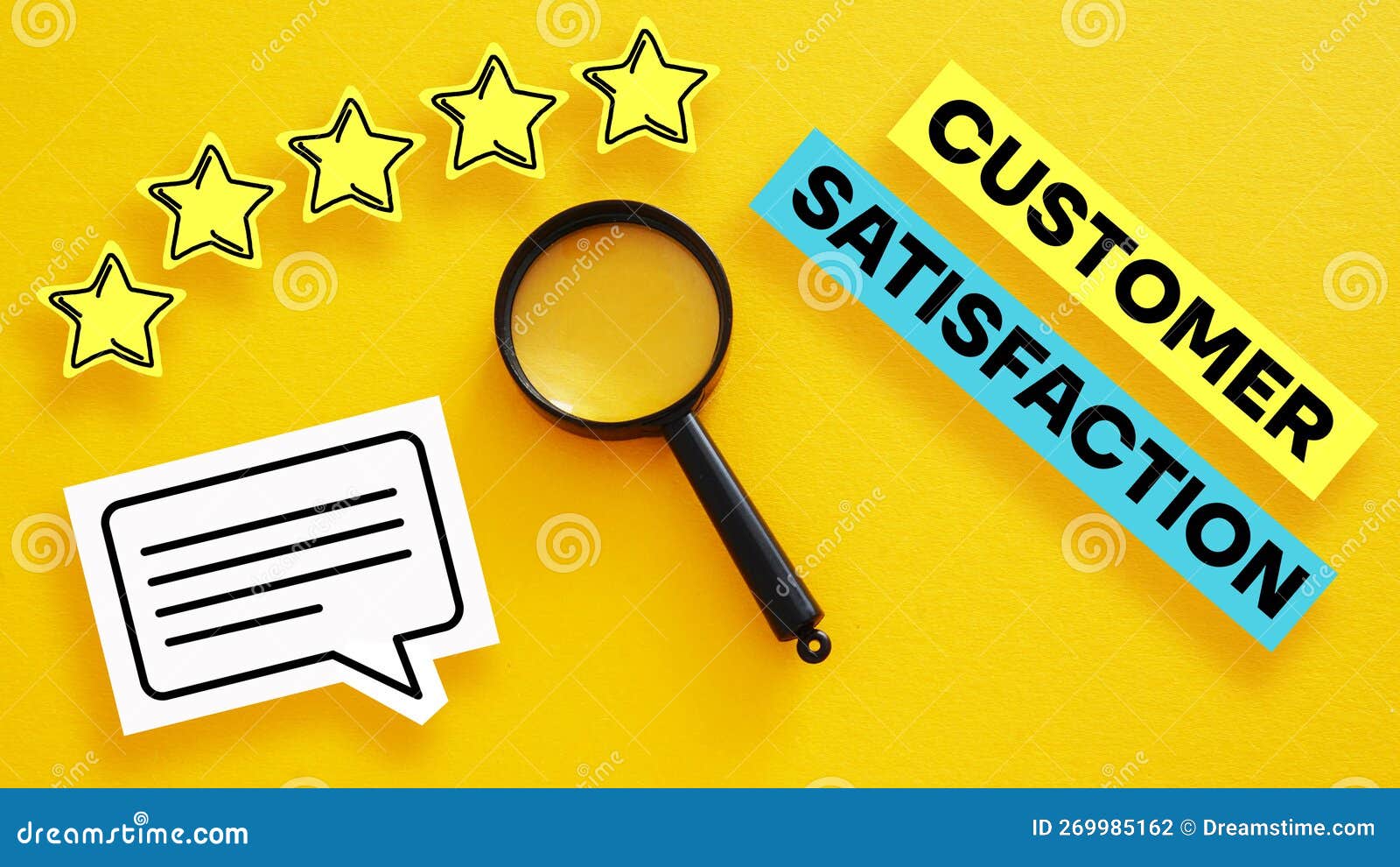 Customer Satisfaction is Shown Using the Text Stock Photo - Image of ...