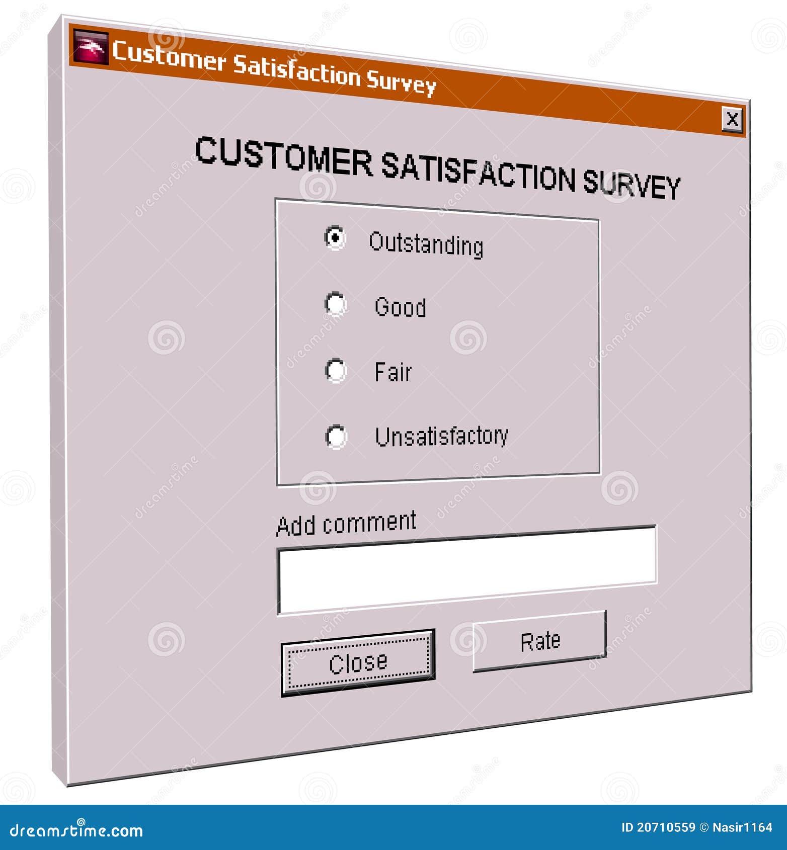 Customer Satisfaction Survey Interface Stock Illustration ...