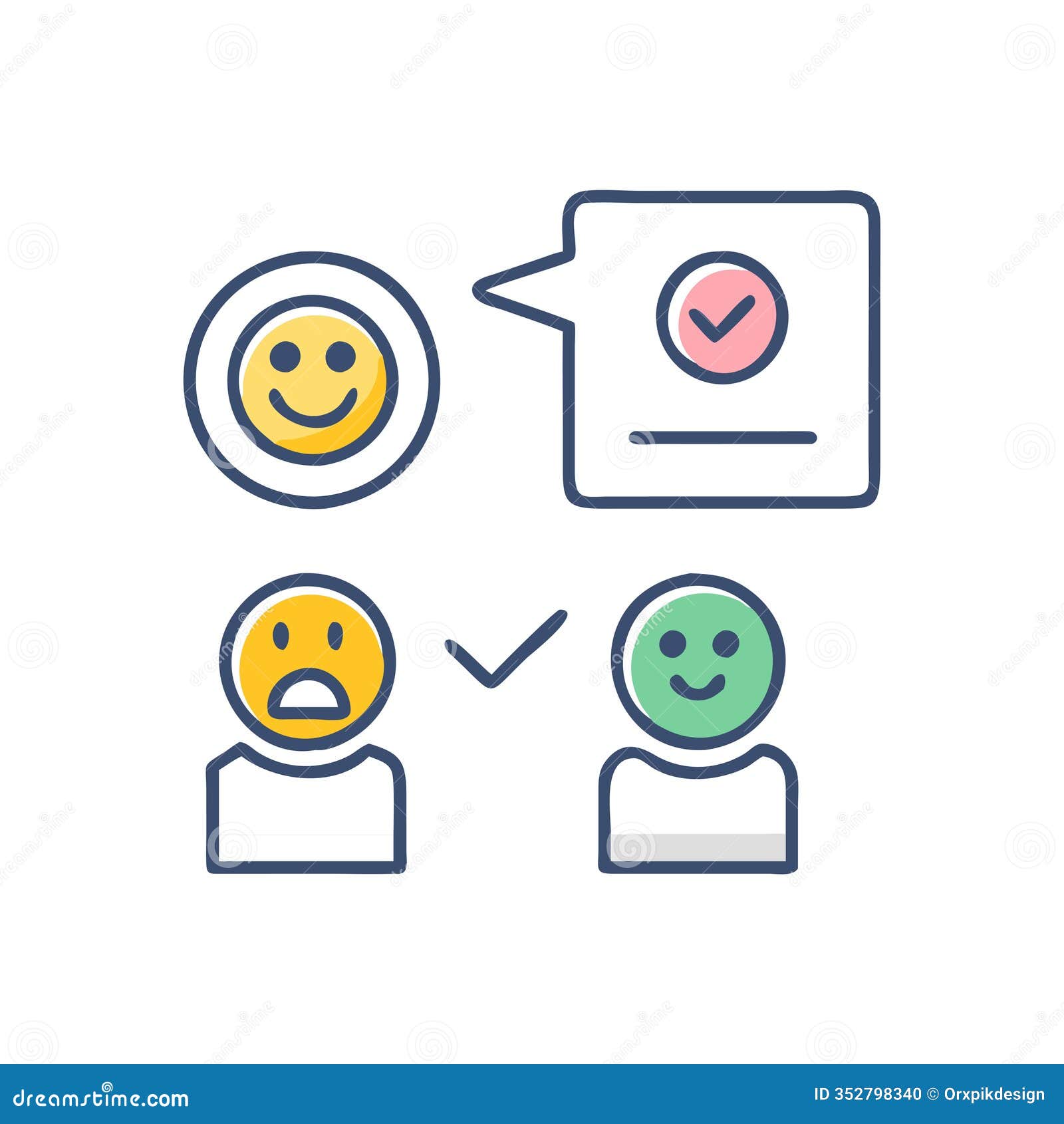 Customer Satisfaction Survey Visual Icon Stock Vector - Illustration of ...