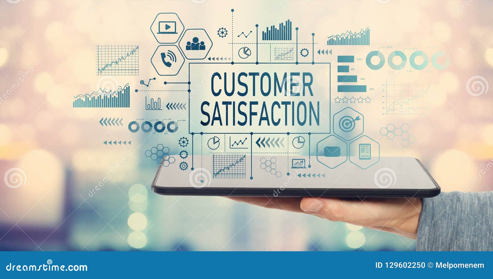 Customer Satisfaction with Tablet Computer Stock Photo - Image of pink ...