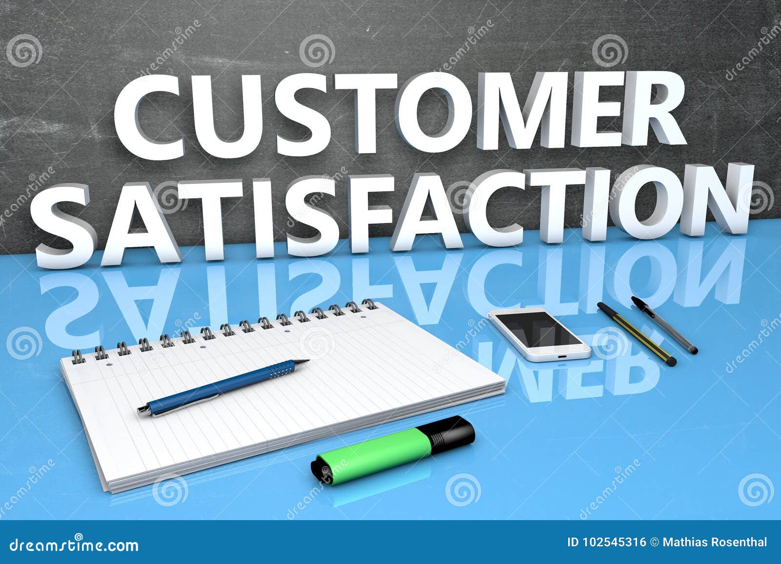 Customer Satisfaction Text Concept Stock Illustration - Illustration of ...