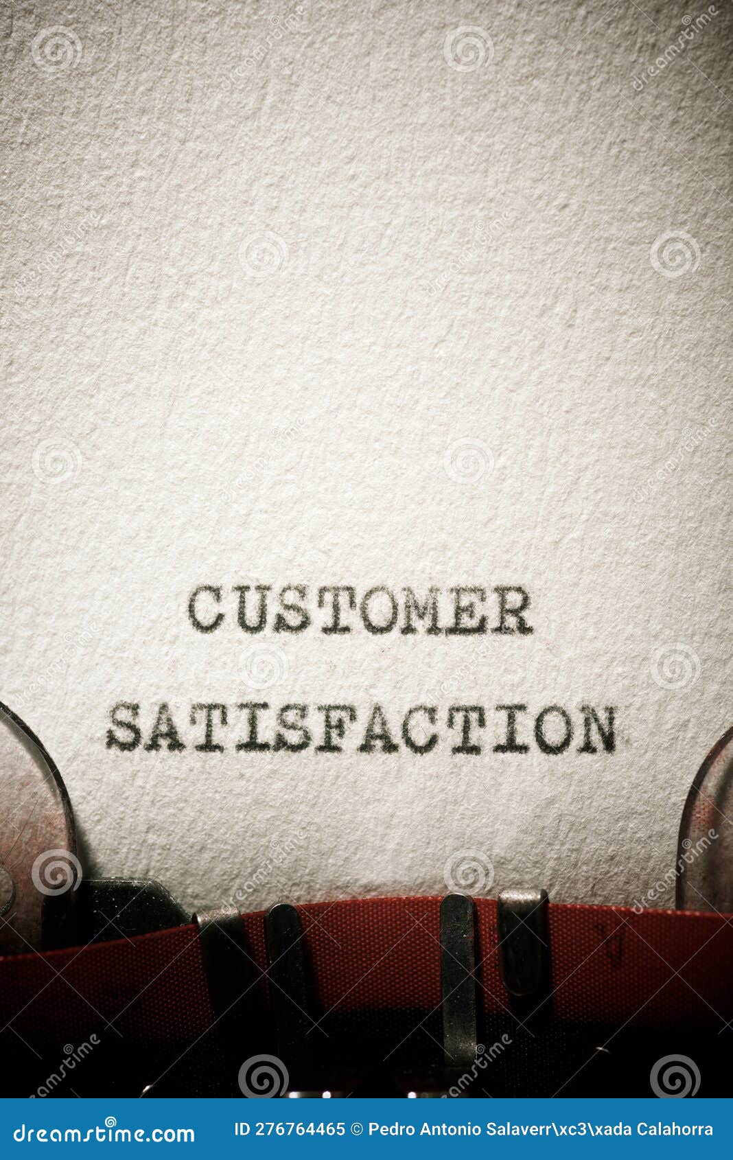 Customer satisfaction text stock image. Image of management - 276764465