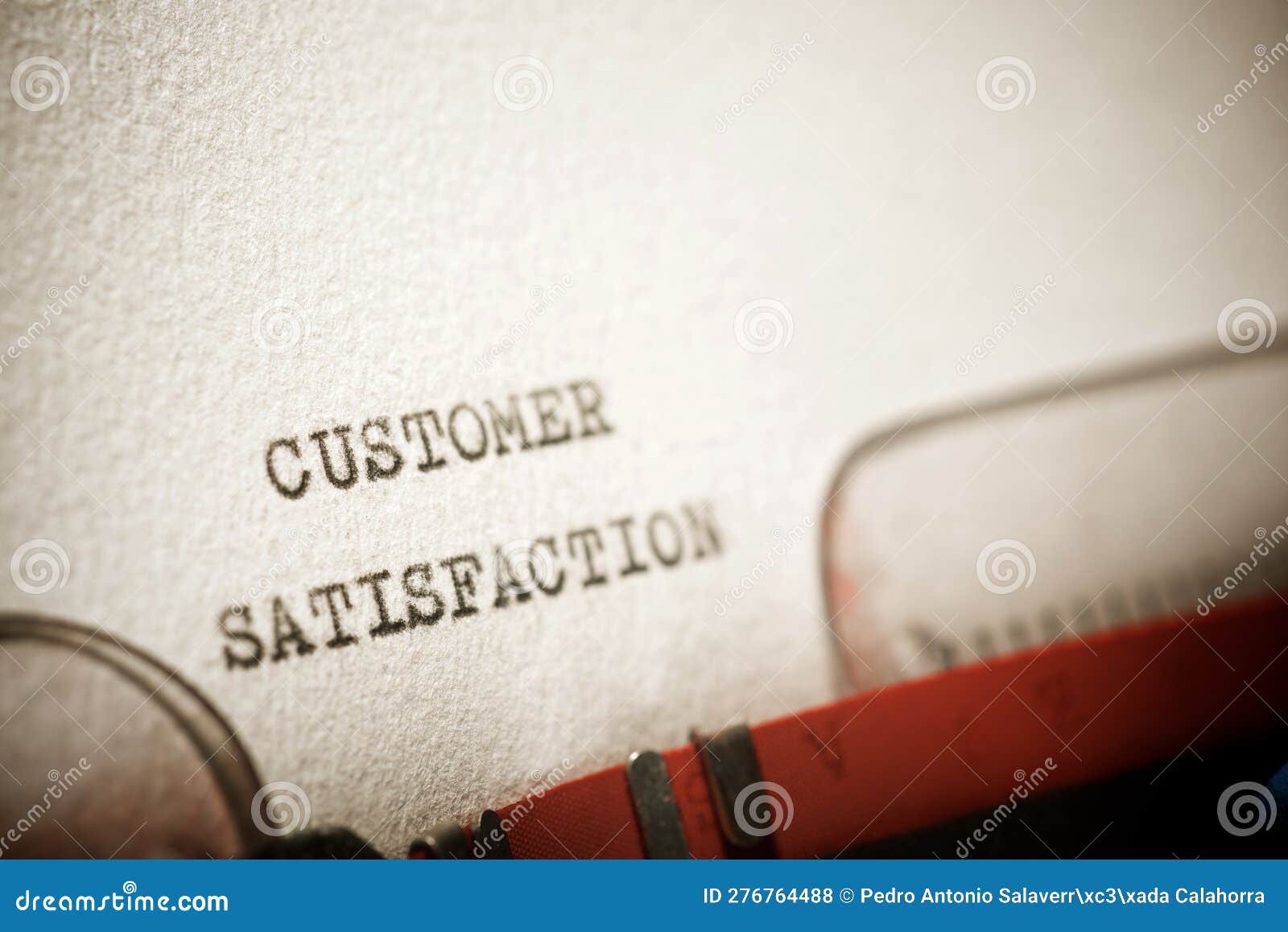 Customer satisfaction text stock photo. Image of index - 276764488