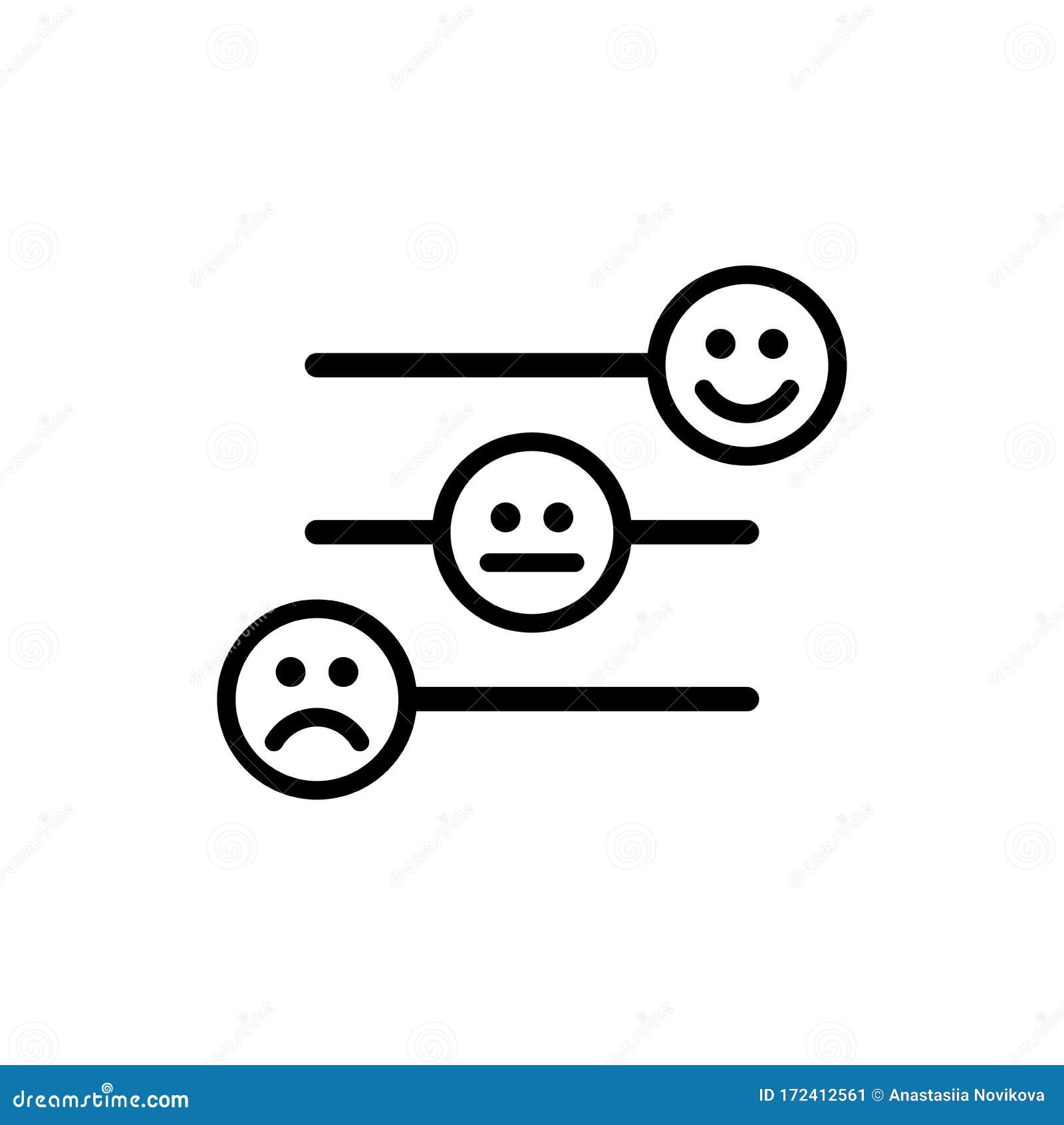 Customer Satisfaction Vector Icon. Feedback Emoticons Scale. Stock ...