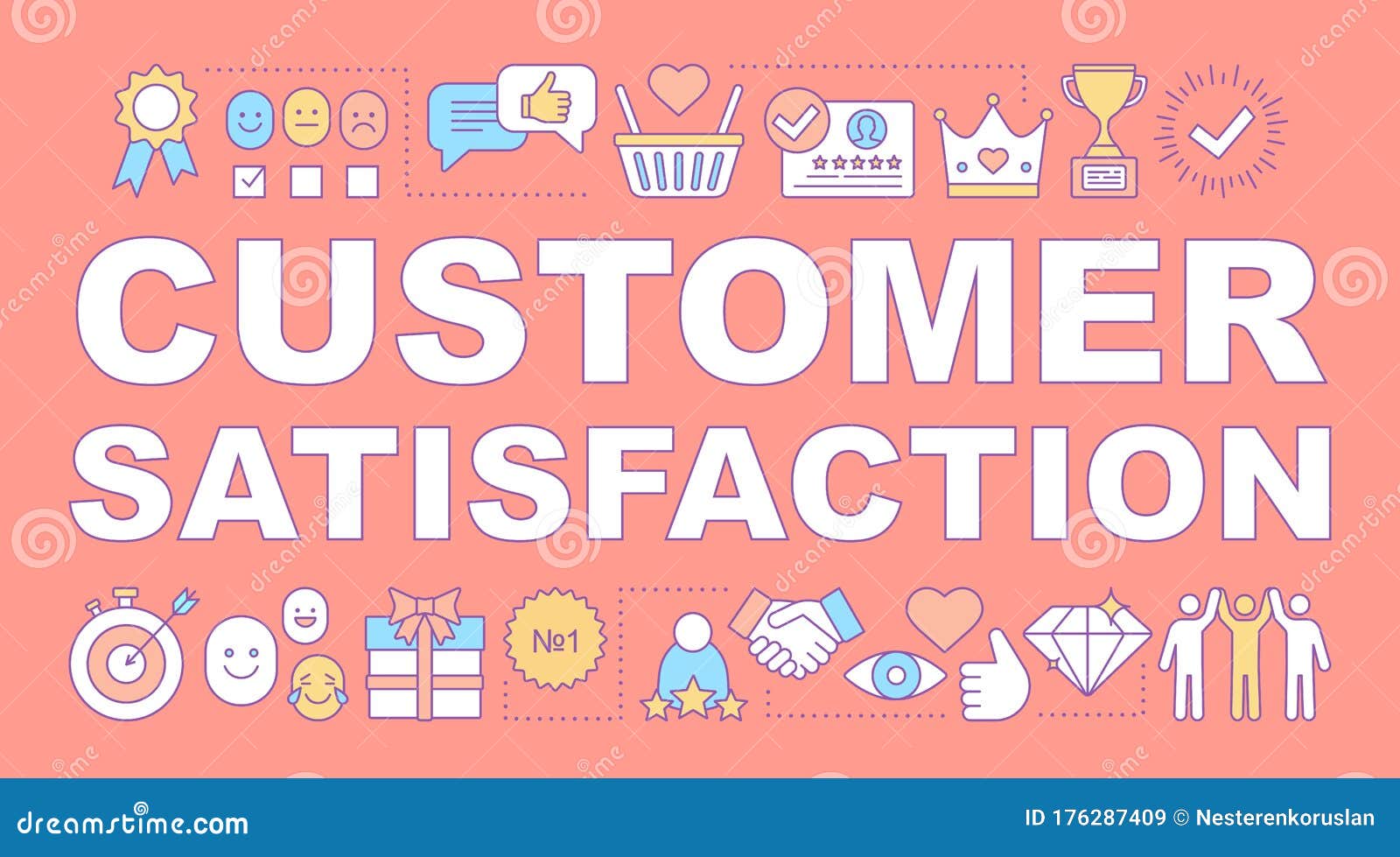 Customer Satisfaction Word Concepts Banner Stock Vector - Illustration ... Customer Satisfaction Word Concepts Banner Stock Vector - Illustration ...