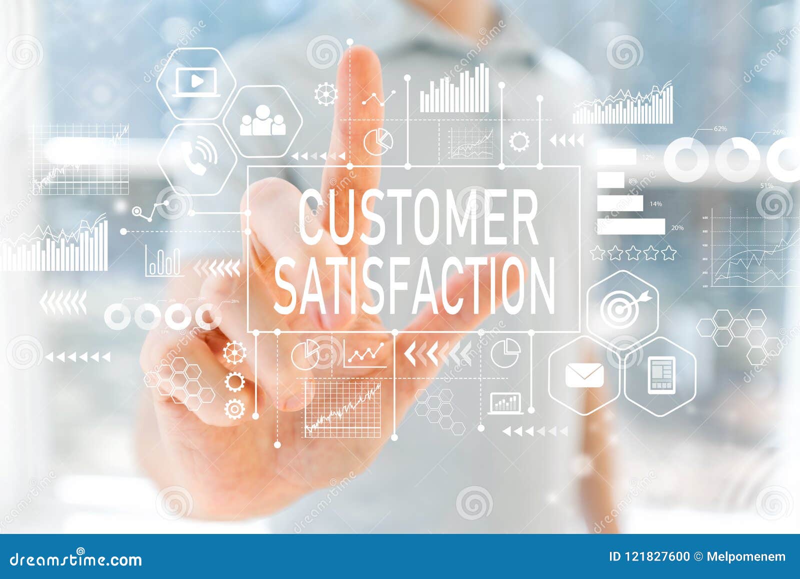 Customer Satisfaction with Young Man Stock Photo - Image of pointing ...