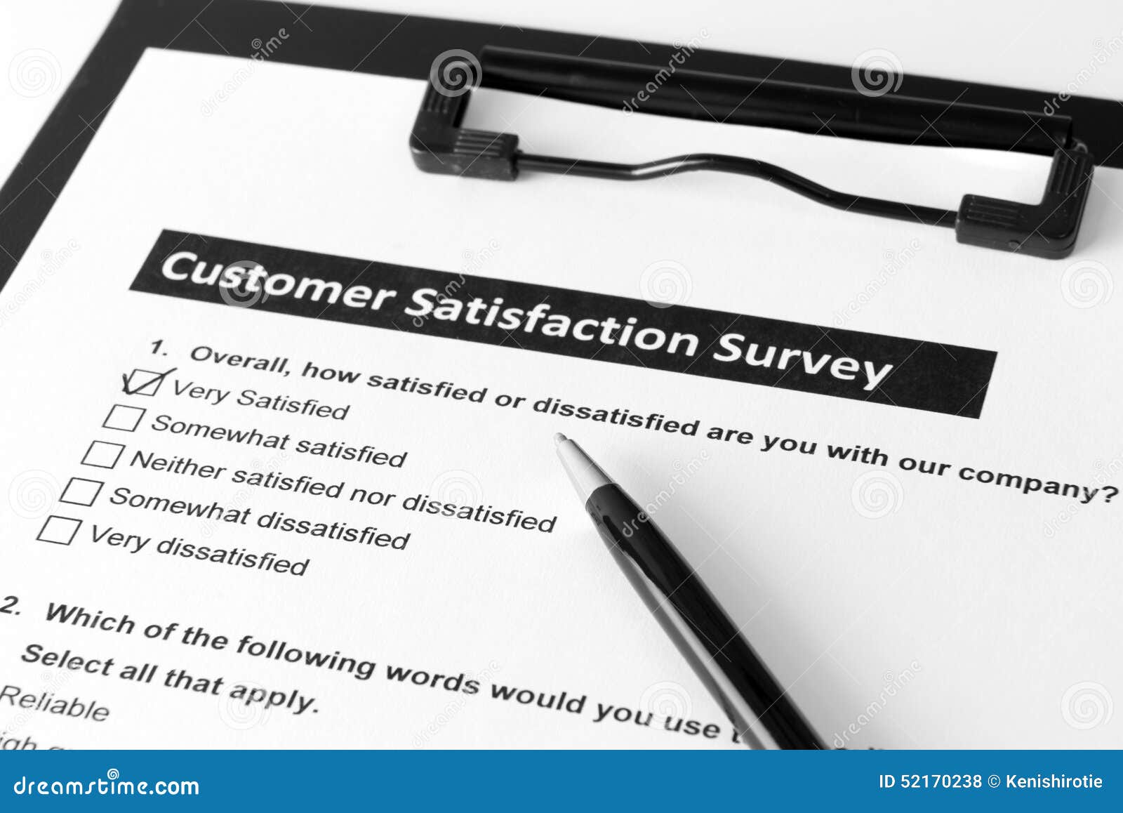 Customer Satisfactory Survey Stock Photo - Image of checkbox ...