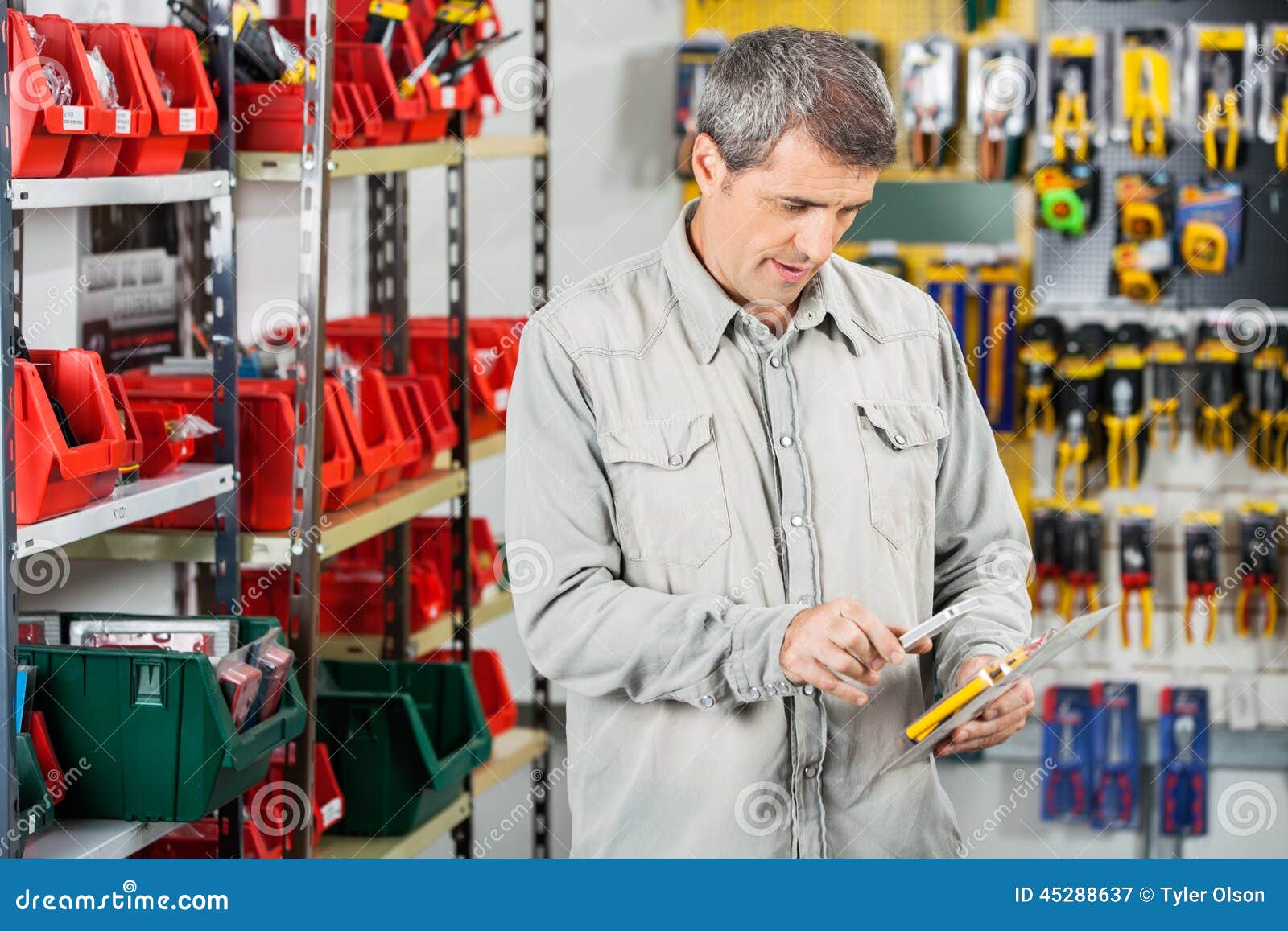 Customer Scanning Tool Packet through Smartphone Stock Image - Image of ...