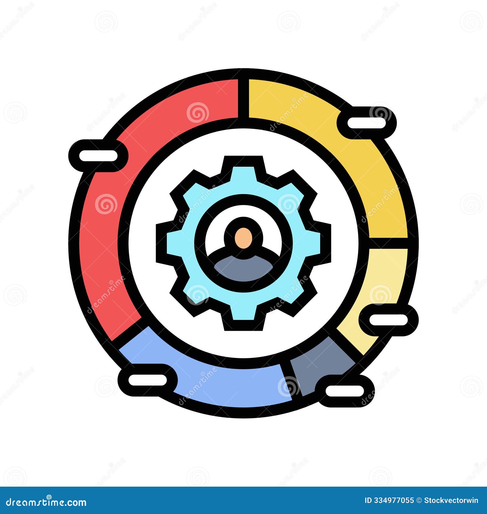 Customer Segmentation Business Process Color Icon Vector Illustration ... Customer Segmentation Business Process Color Icon Vector Illustration ...