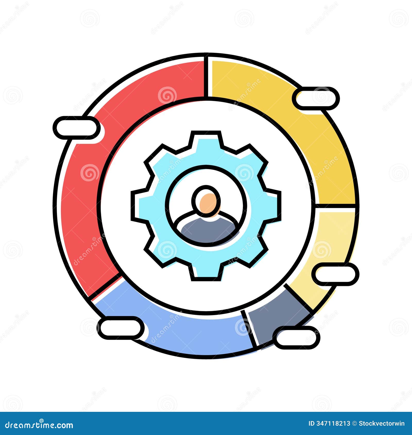 Customer Segmentation Business Process Icon Doodle Illustration ...