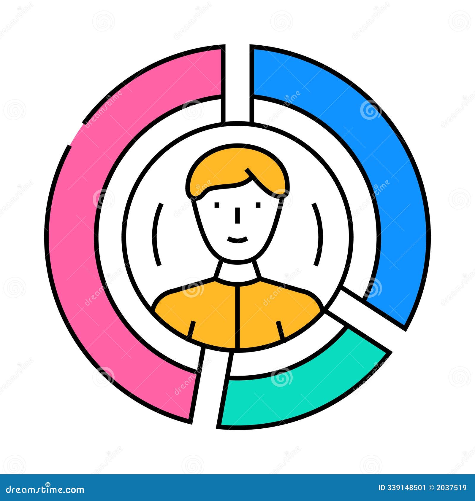 Customer Segmentation Business Process Icon Color Illustration Stock ... Customer Segmentation Business Process Icon Color Illustration Stock ...